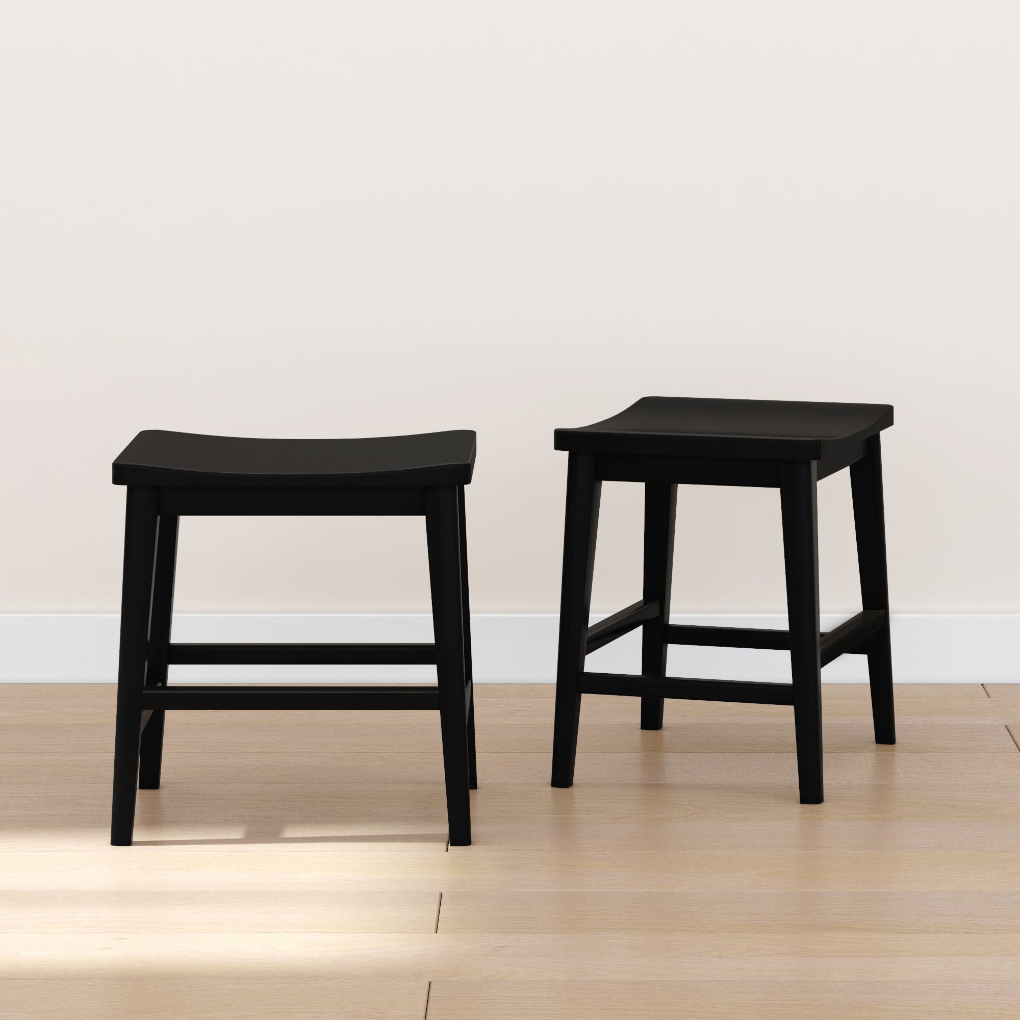 Smythe Stool Chair Height (18in) - 2 pack, Black - Walmart.com