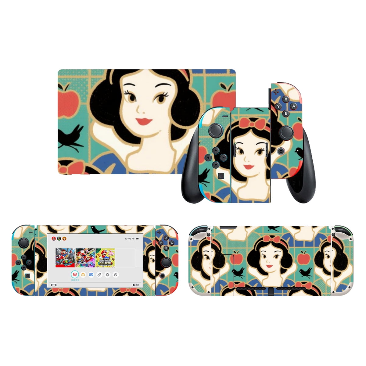 Sn×ow White Nintendo Switch Skin Stickers, Full Skin Protection Film ...