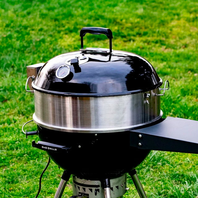 "SnS Grills Stainless Steel Rotisserie Kit - Chicken Roaster for 22 ...