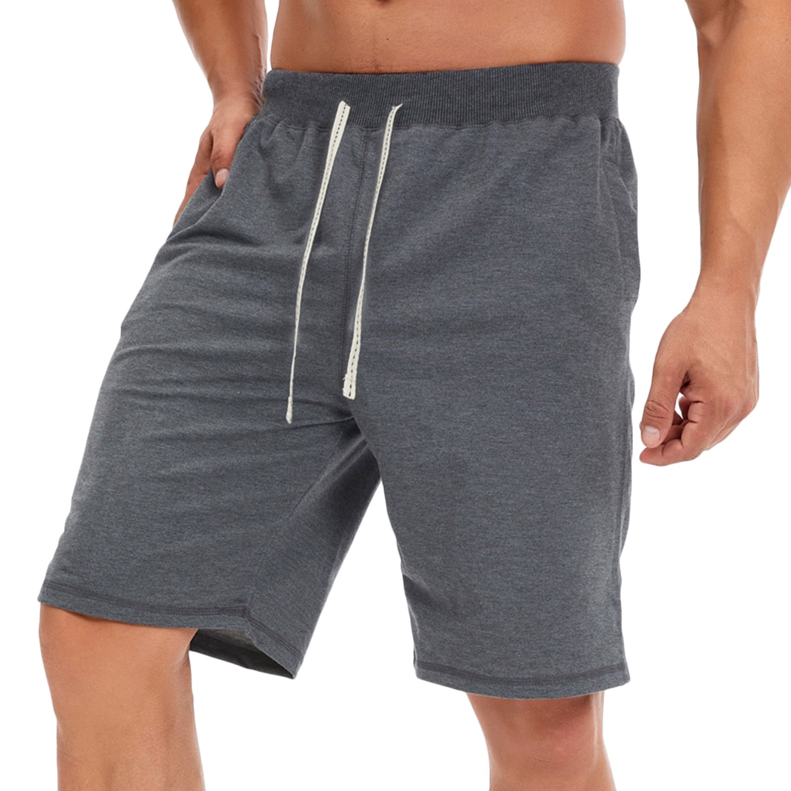 SnZhen Mens Shorts Clearance Men Casual Solid Pocket Elastic Waist ...