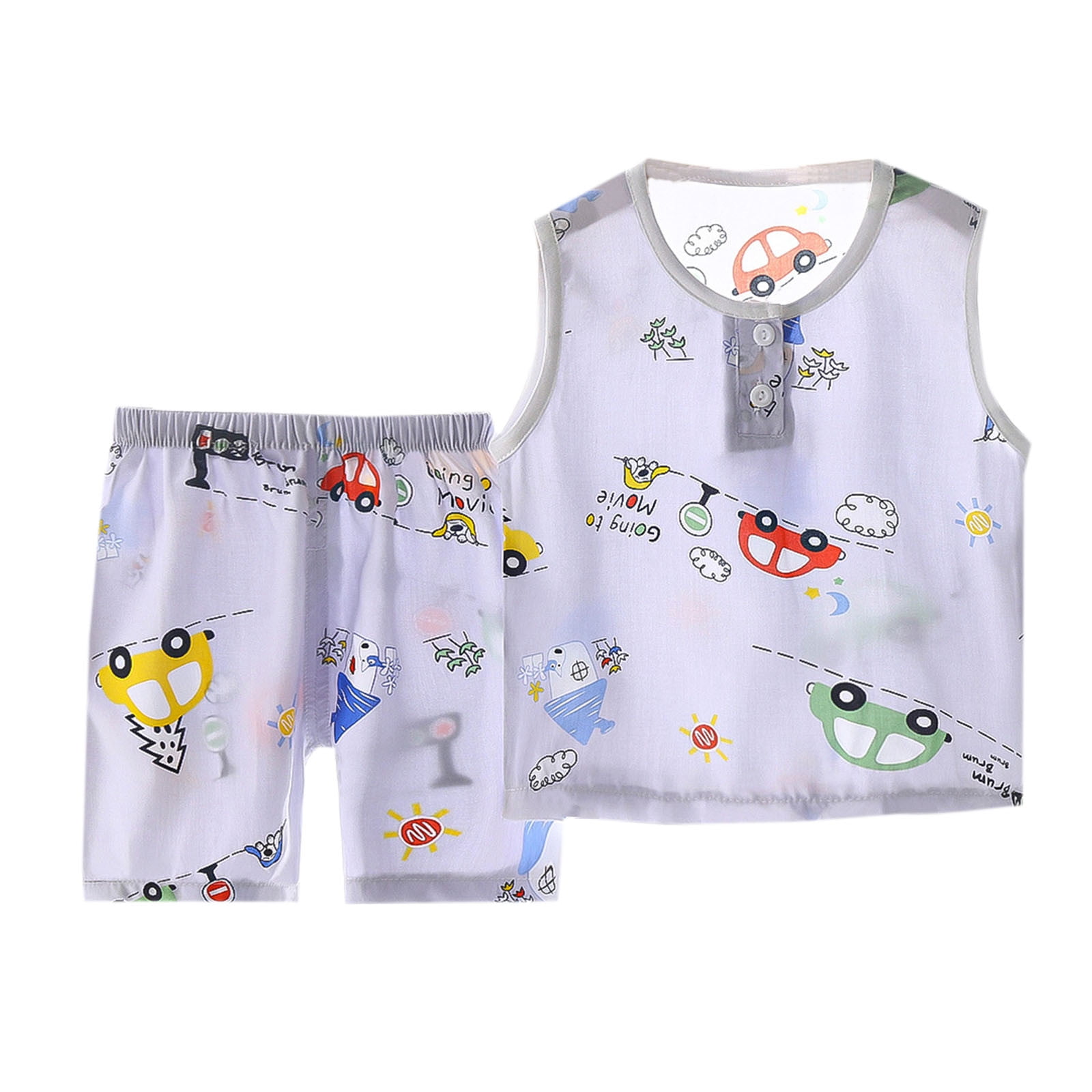 SnZhen Summer Fridays Summer Children's Cotton Silk Sleeveless ...