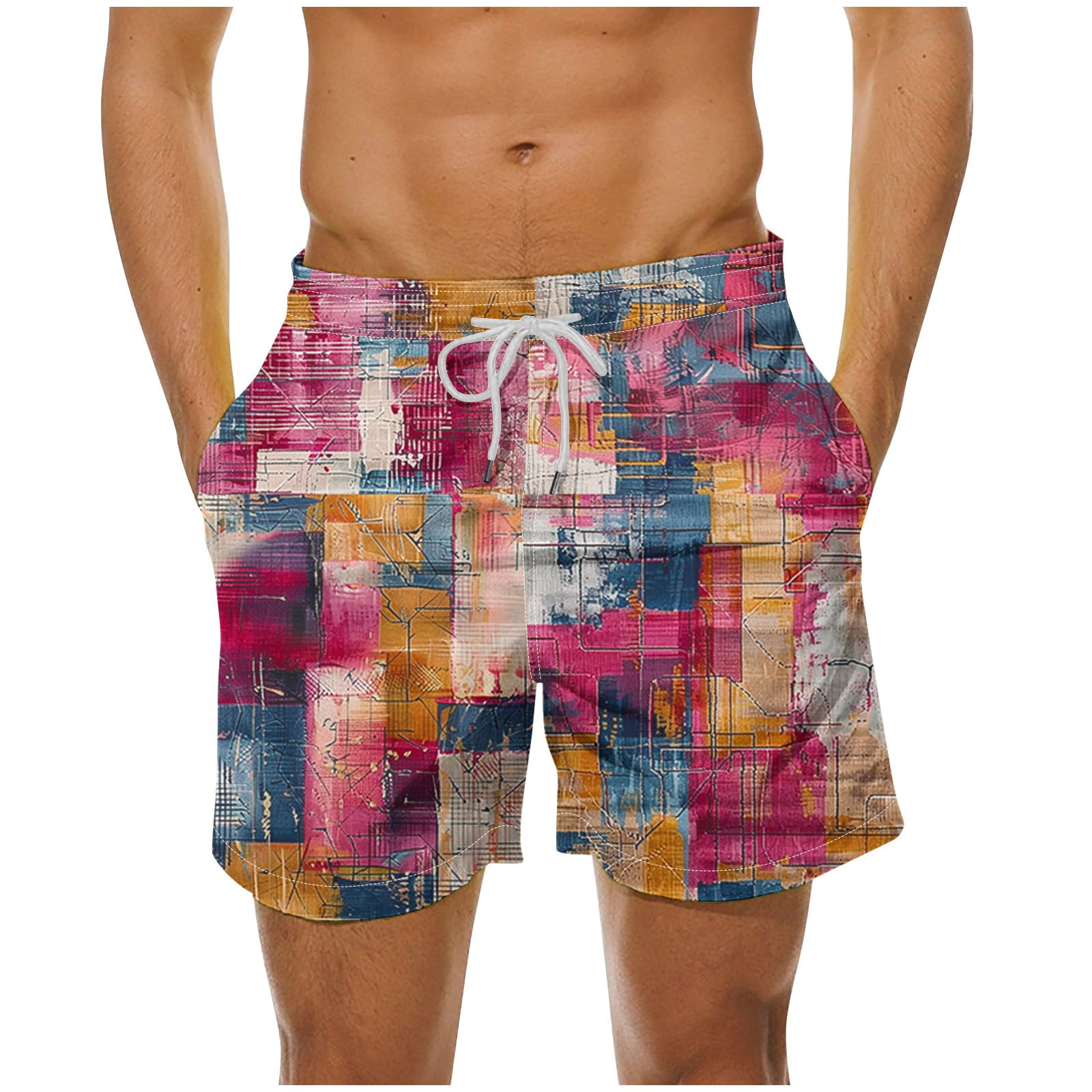 SnZhen Swim Under $15 Mens Swimming Trunks Men's Summer Loose Beach ...