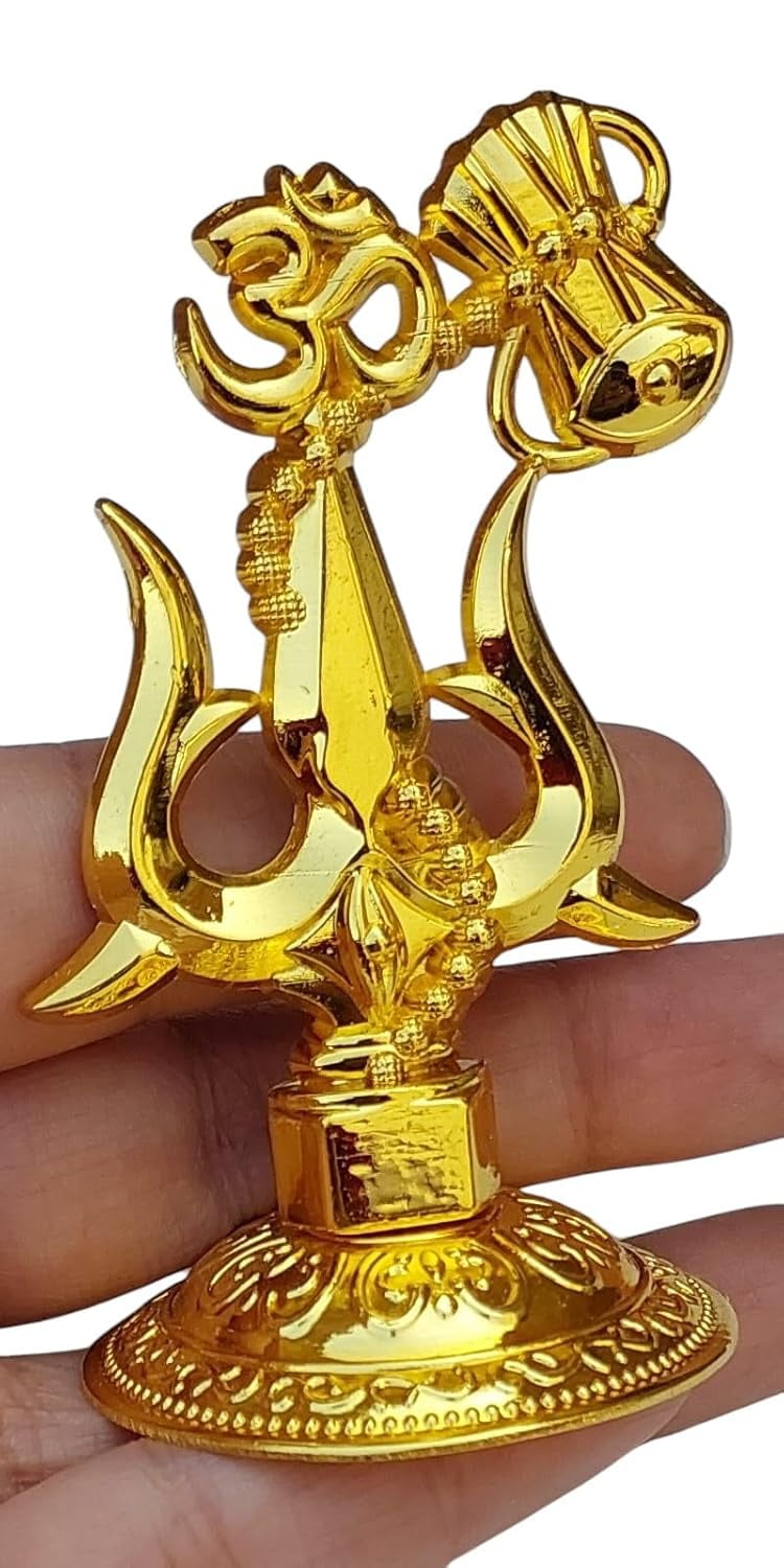 Snabs Trishul with Damru Decorative Showpiece for Pooja Decoration Car ...