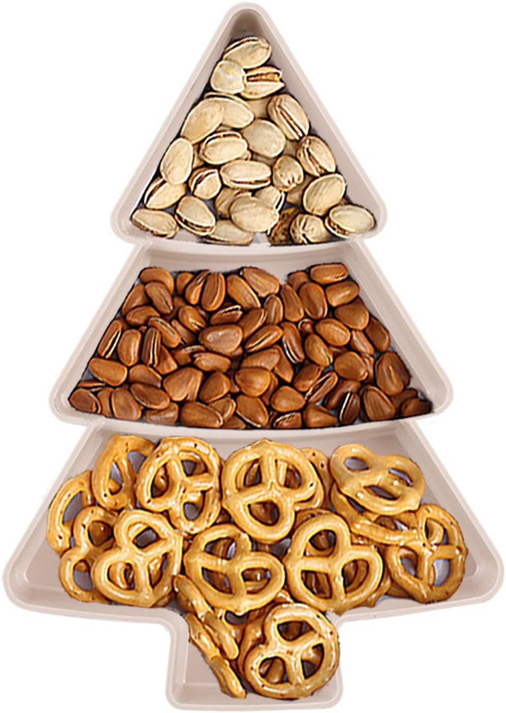 Snack Appetizer Tray Christmas Tree Shaped Plastic Serving Tray ...