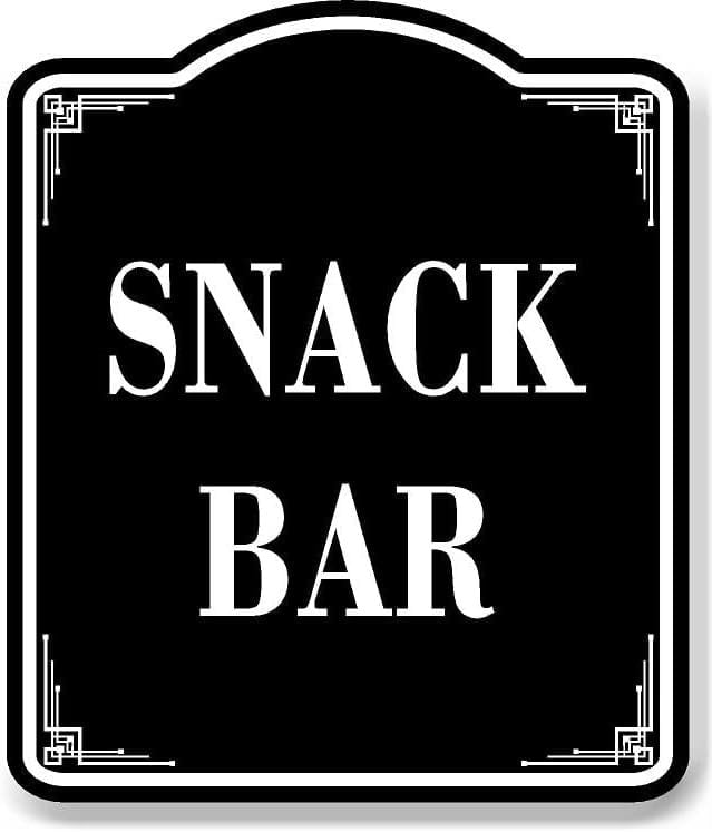 Snack Bar BLACK Aluminum Composite Sign, 8.5"x10" - Walmart.com