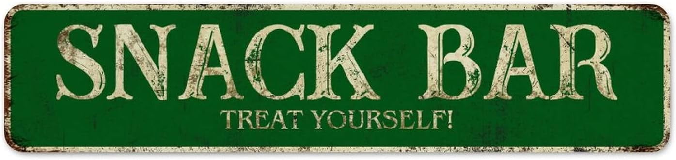 Snack Bar Metal Tin Sign Decorative Entryway Restaurants Terrace Wall ...