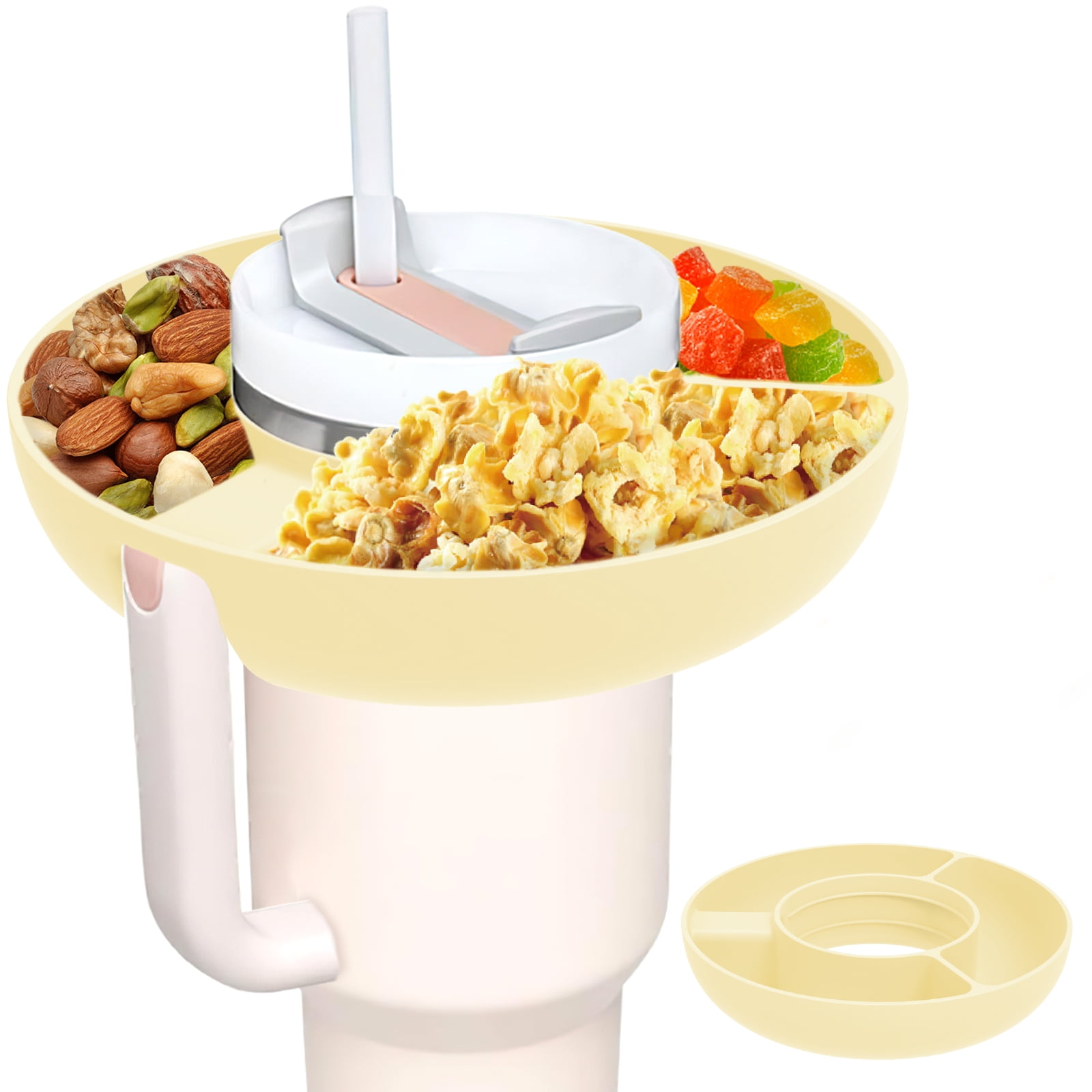 Snack Bowl for 40oz Tumbler 3 Compartments Tumbler Snack Tray Food ...