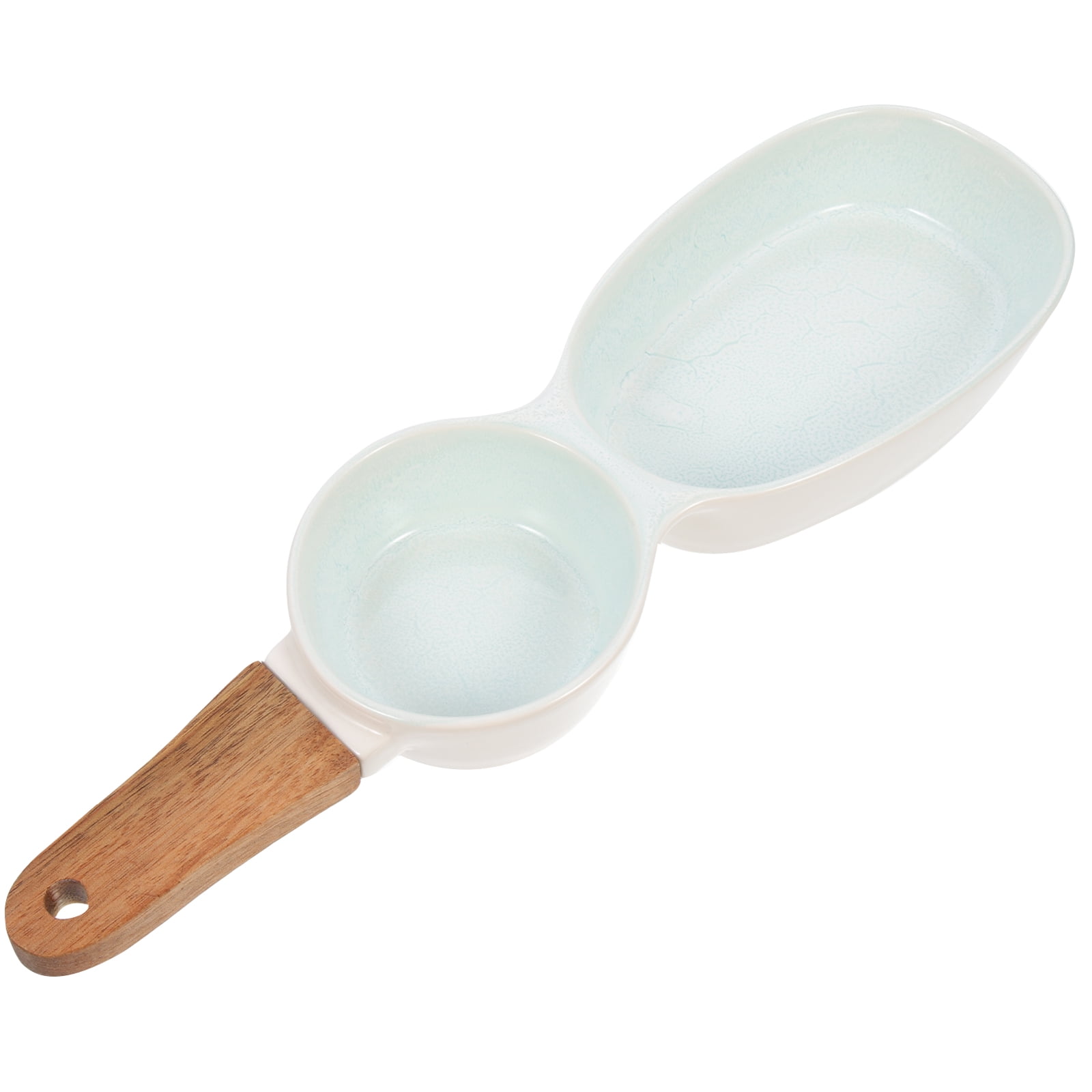 Ceramic Snack Bowl with Handle, Multi-grid Handheld Serving Tray for ...