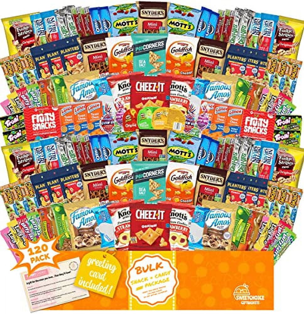 Snack Box Care Package (120 Count) Variety Snacks valentines day Gift Box - College Students ...