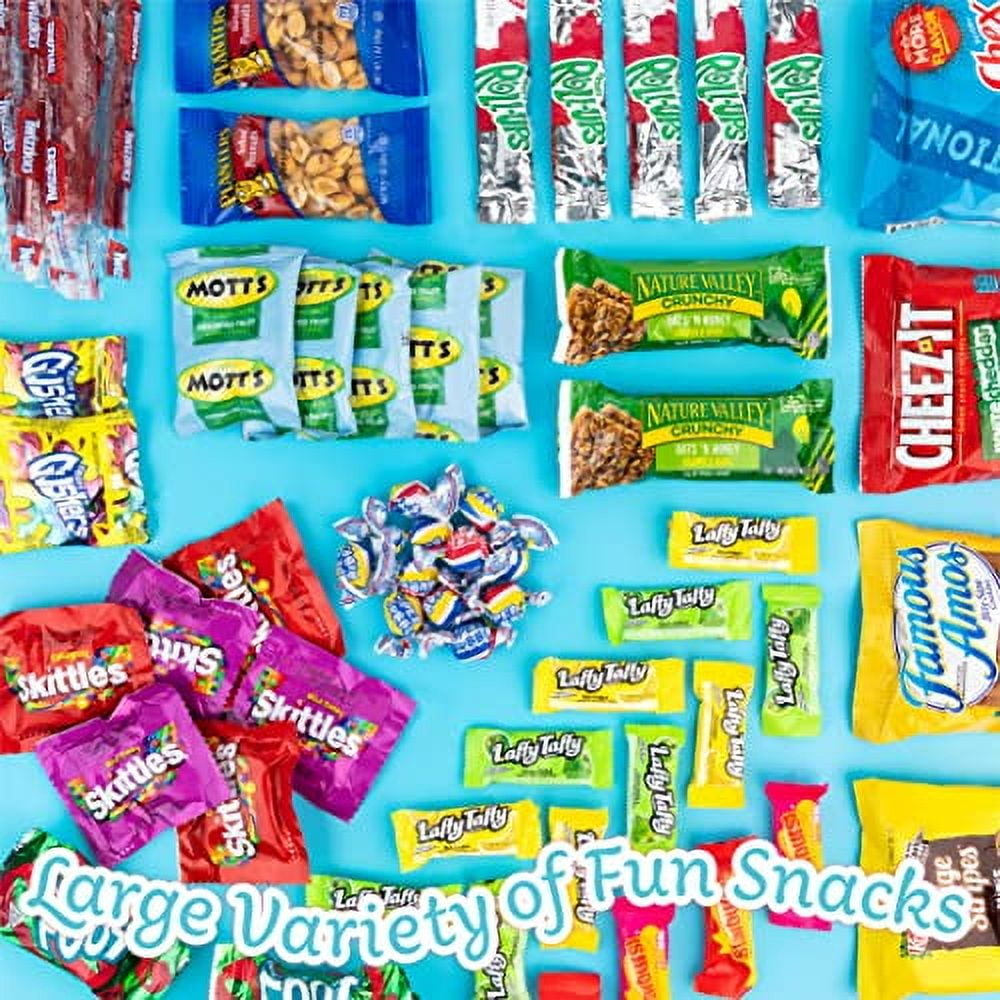 Snack Box Care Package (150) Variety Snacks Gift Box Bulk Snacks ...