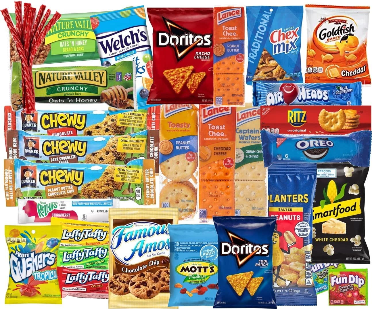 Snack Box Care Package Variety Pack Mix 30 Count Cookies Chips Candy ...