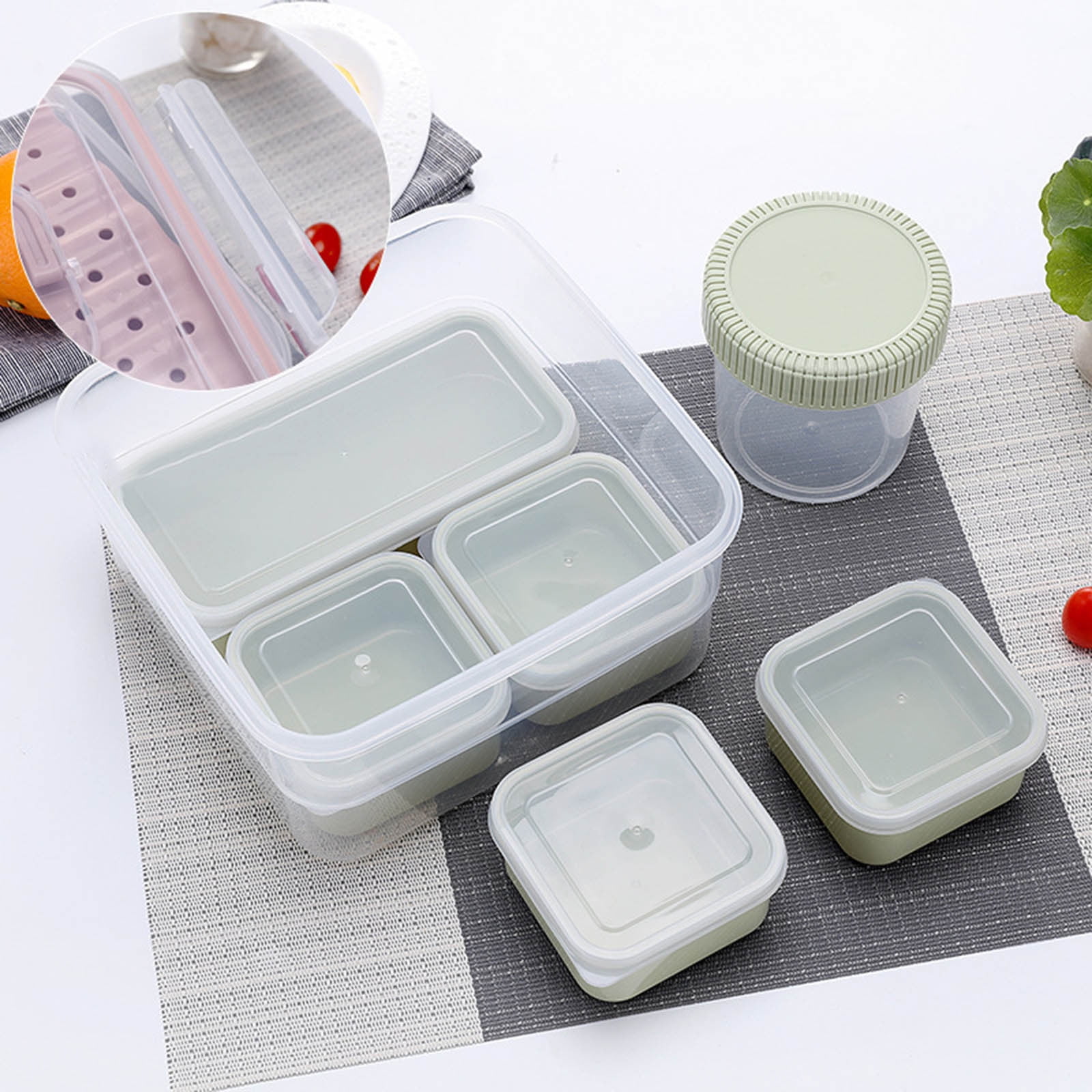 Snack Box Container Set Individual Portioning Meal Prep Containers ...
