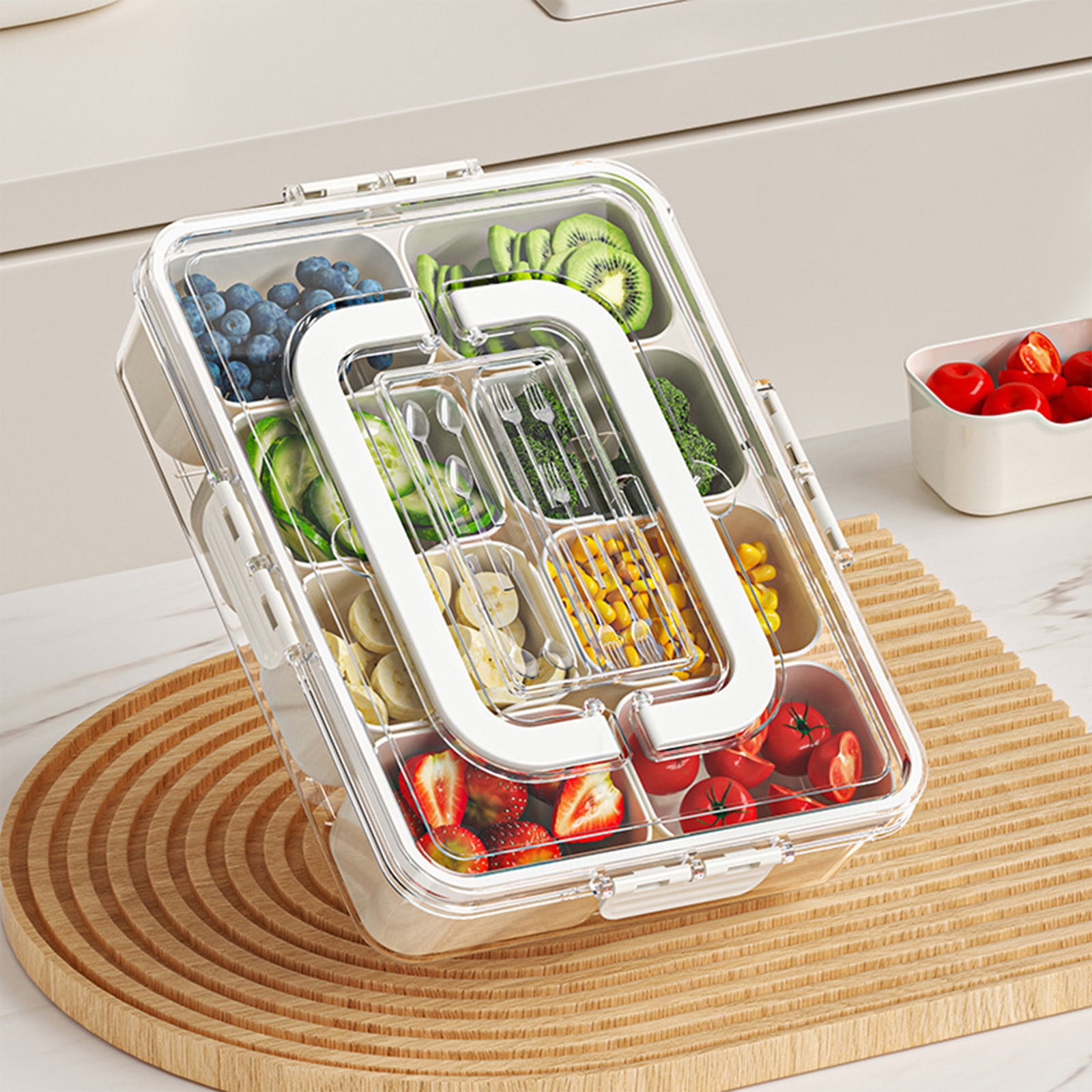 Snack Box,Fruit Storage Containers for Fridge,Portable Snackle Box ...