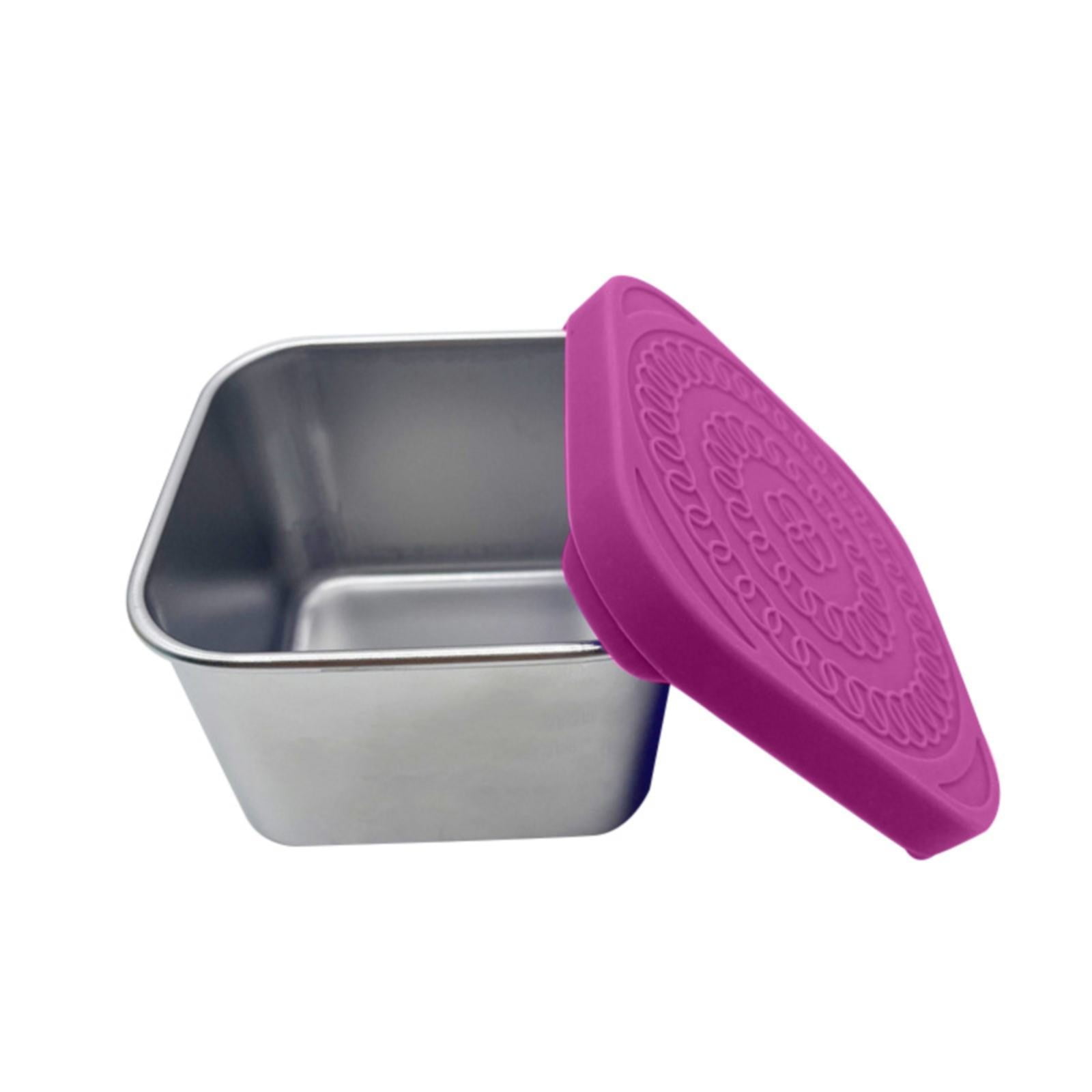 Snack Box Leakproof Small Food Containers with Silicone Lids Stackable ...