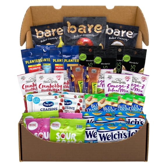 Snack Box Pros Fruits & Nuts Snack Box, 5 Oz, Box Of 37 Snacks ...