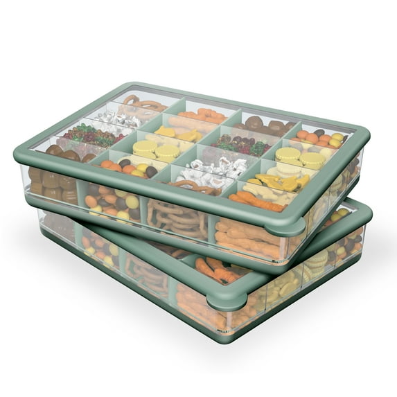 COOK WITH COLOR Snack Box, 16-Compartment Lunch Box & Food Storage ...