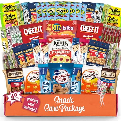 Snack Box Variety Pack (40 Count) Father'S Day Candy Gift Basket ...