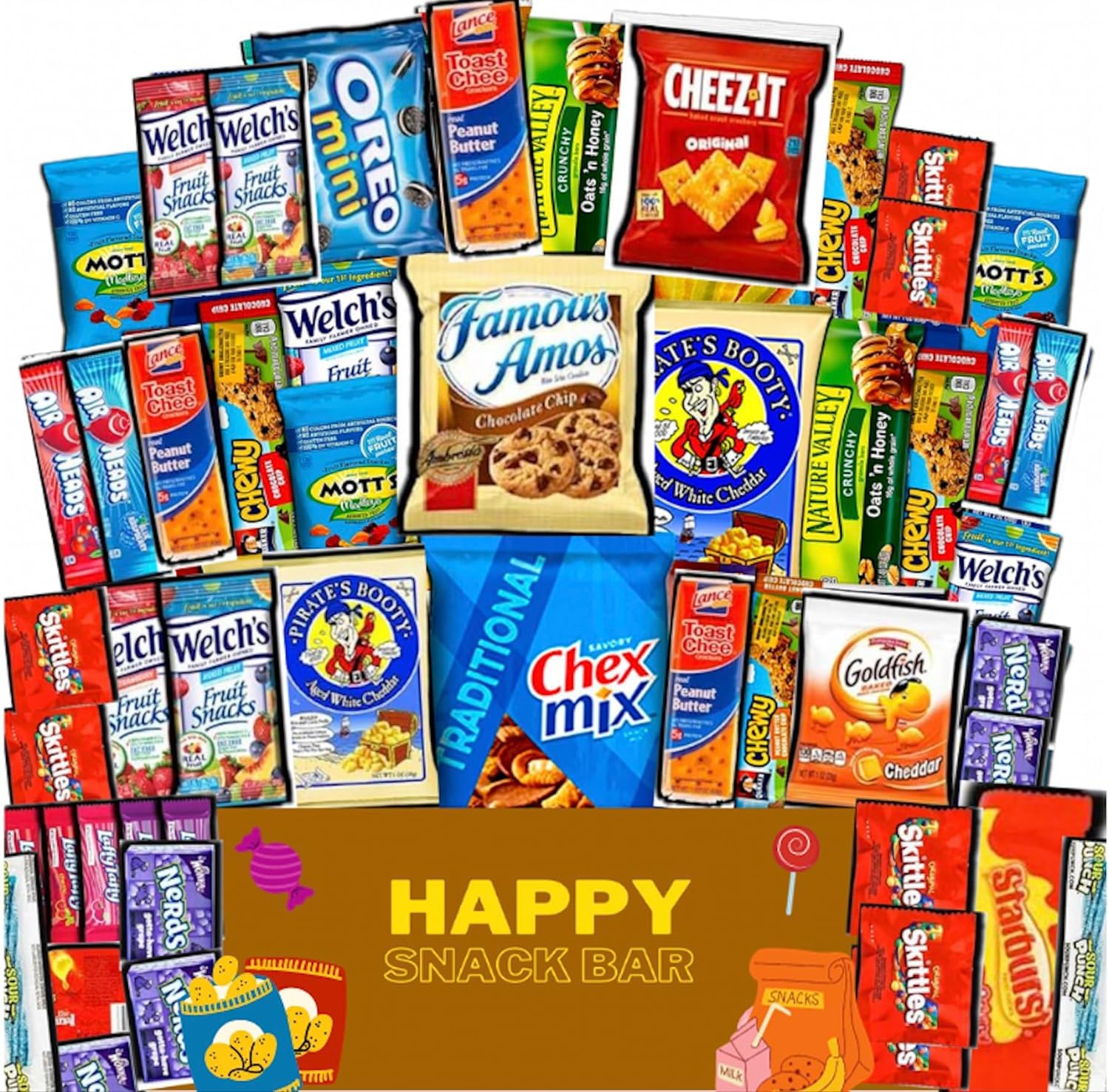 Snack Box Variety Pack Care Package (35 Count) Kids, Adults, Men, Women ...