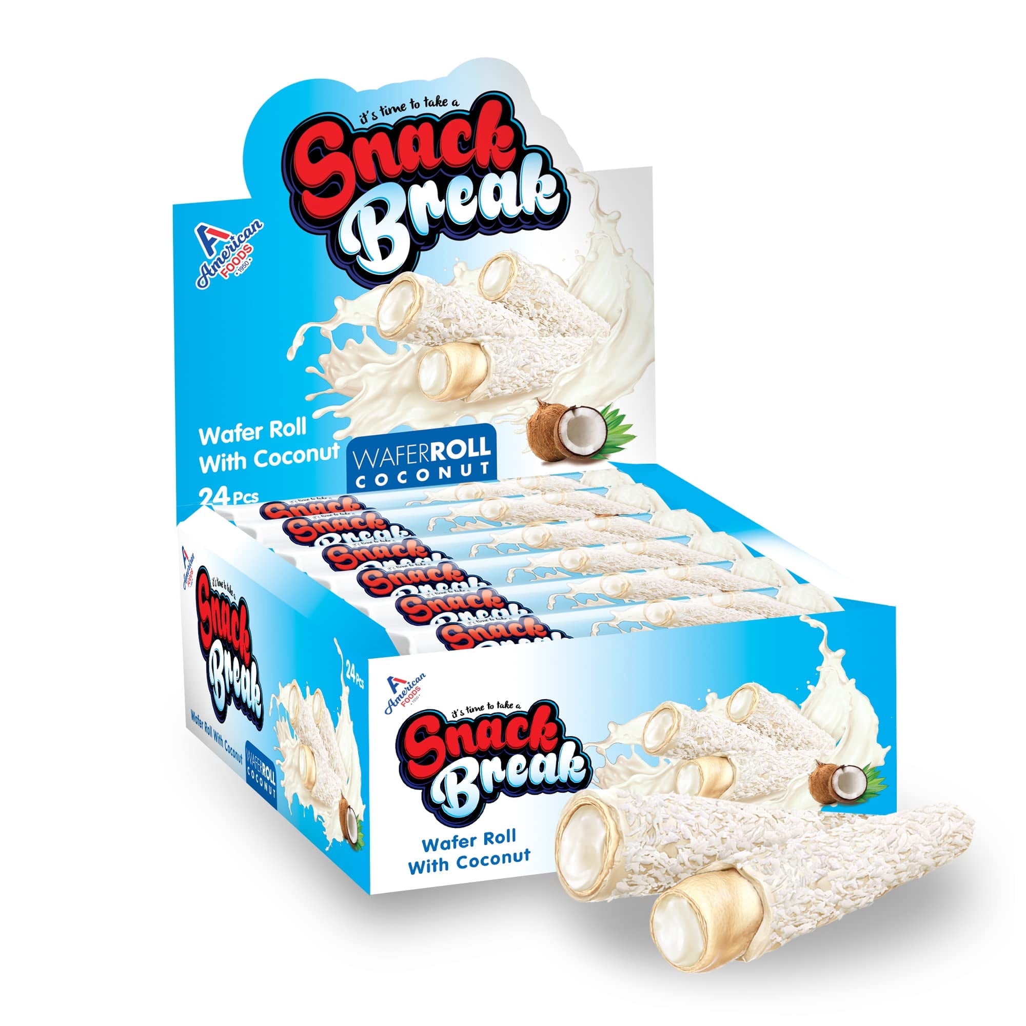 Snack Break Wafer Roll With Coconut - Creamy Coconut Filling ...