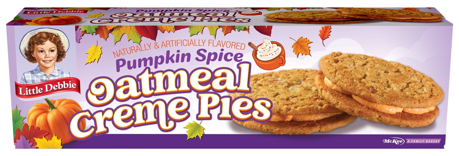 Snack Cakes, Little Debbie Family Pack Pumpkin Spice Oatmeal Creme Pies ...