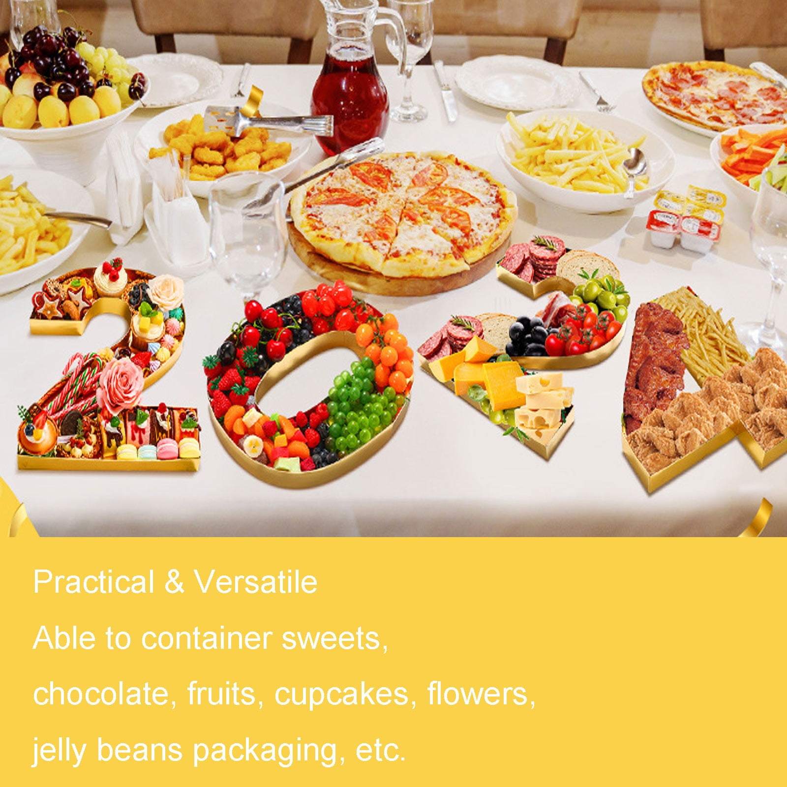 Snack Candy Storage Box, Graduation Party Platter, Durable Plastic ...