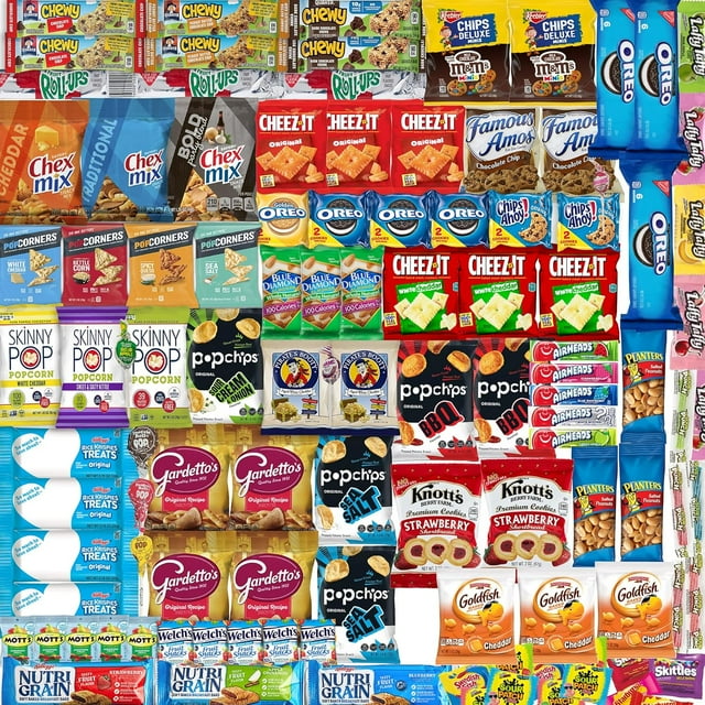 Snack Care Package and Snack Variety Pack (120 count) - Variety ...