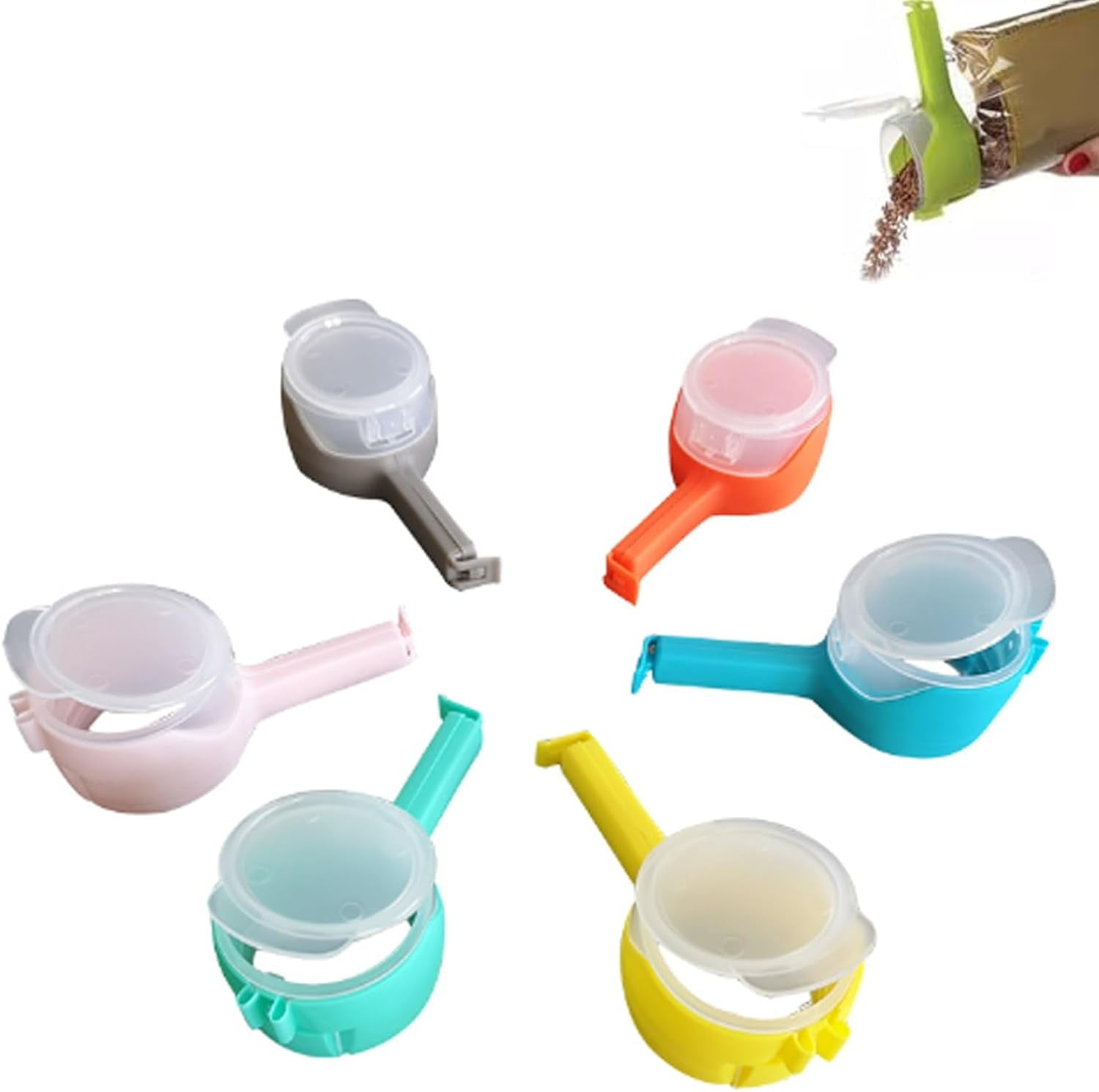 Snack Clips That Pour,bag Clips with Pour Spout,food Storage Clips for ...