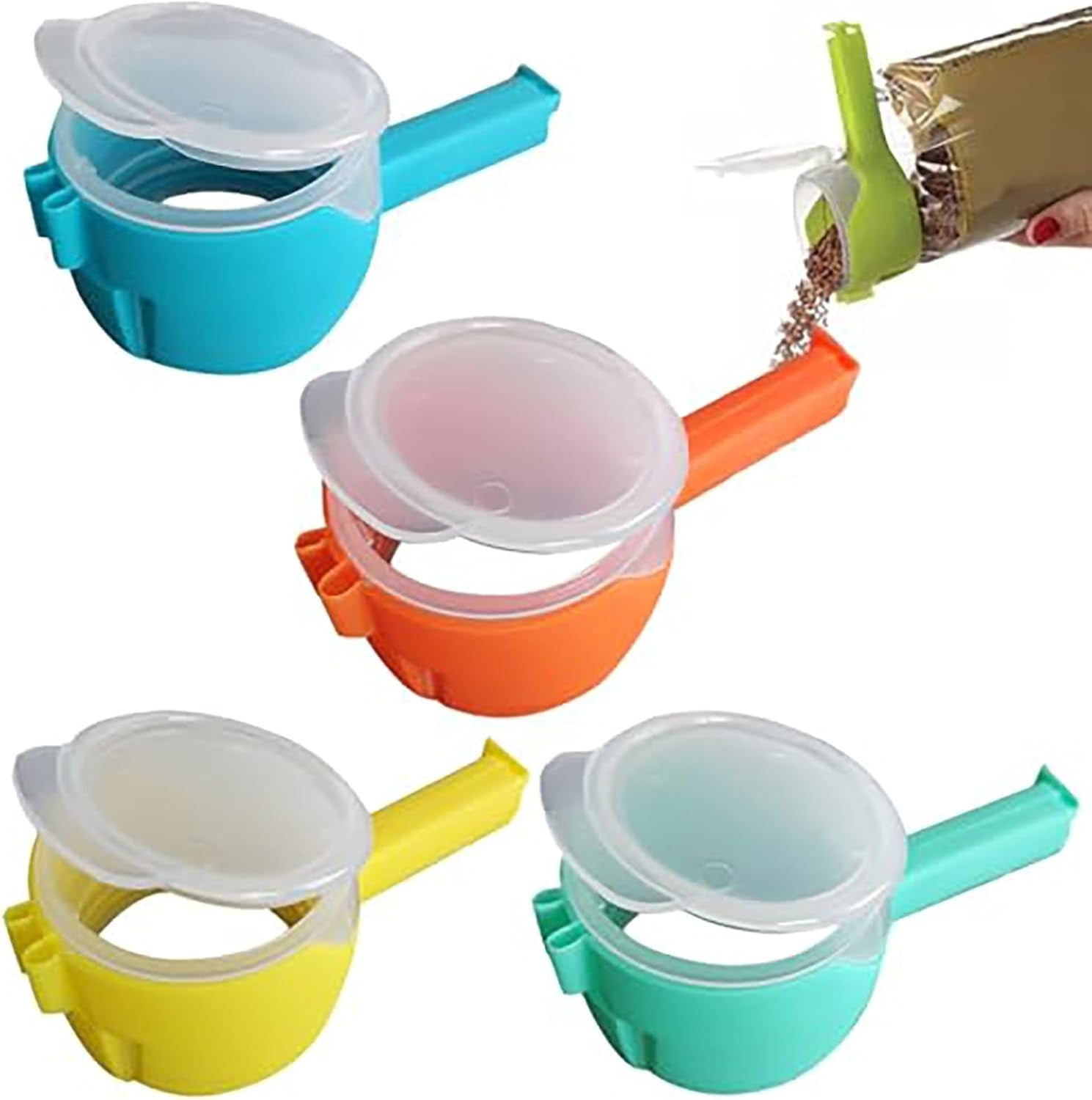 Snack Clips That Pour,bag Clips with Pour Spout,food Storage Clips for ...