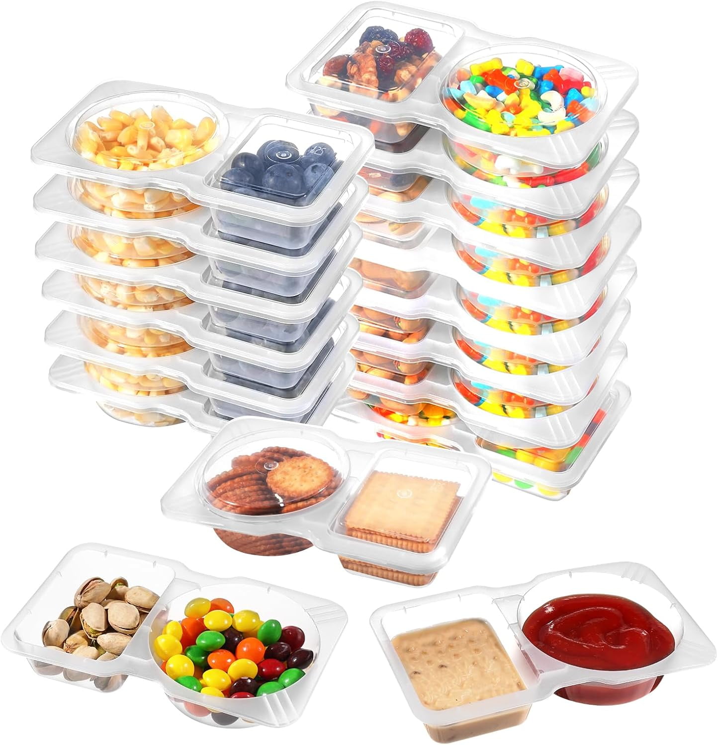 Snack Containers with Lid,reusable snack containers with lids,Leakproof ...