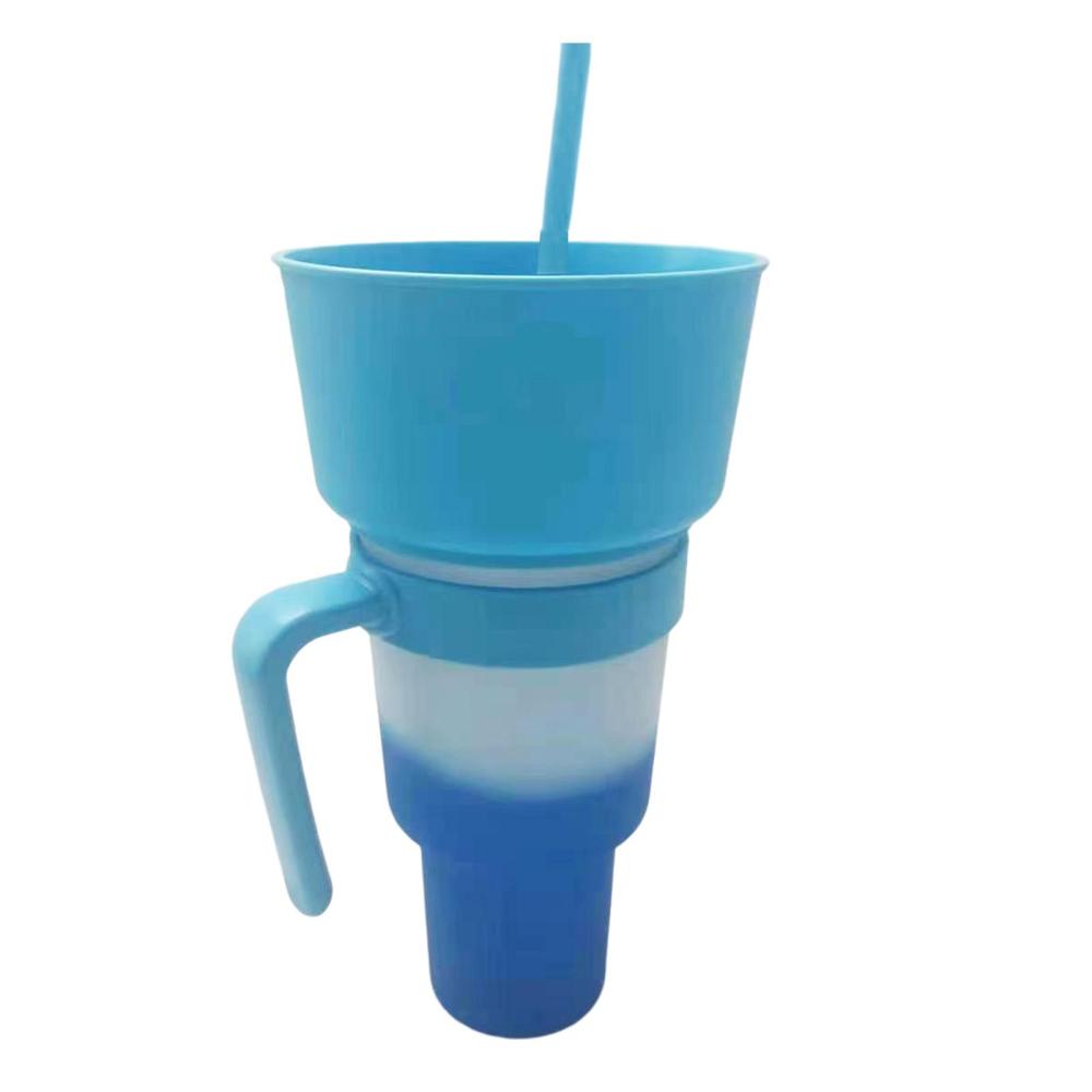 TOHUU Snack Cup with Straw, Leakproof Portable Travel Cup, 2-in-1 Drink ...