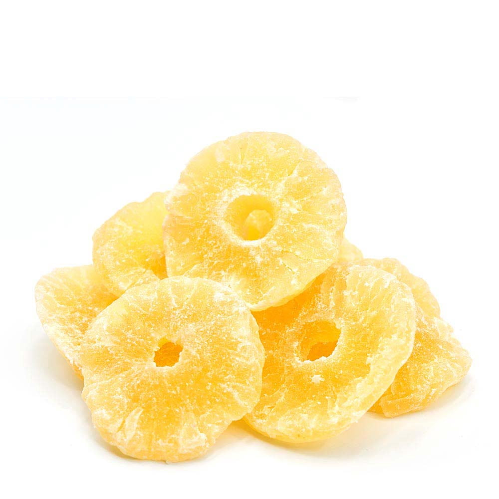 Snack Delight Sweet Dried Pineapple Rings, Candied Tropical Fruit Snack ...