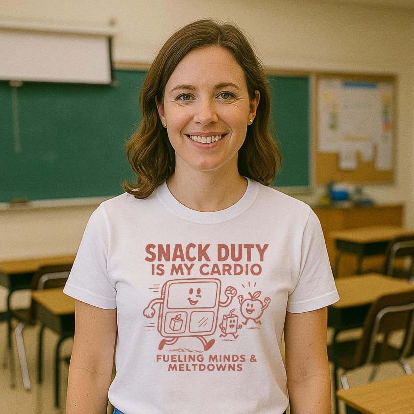 Snack Duty Is My Cardio Tee Funny Snack Lover Foodie Humor Casual Wear Tee - Walmart.com