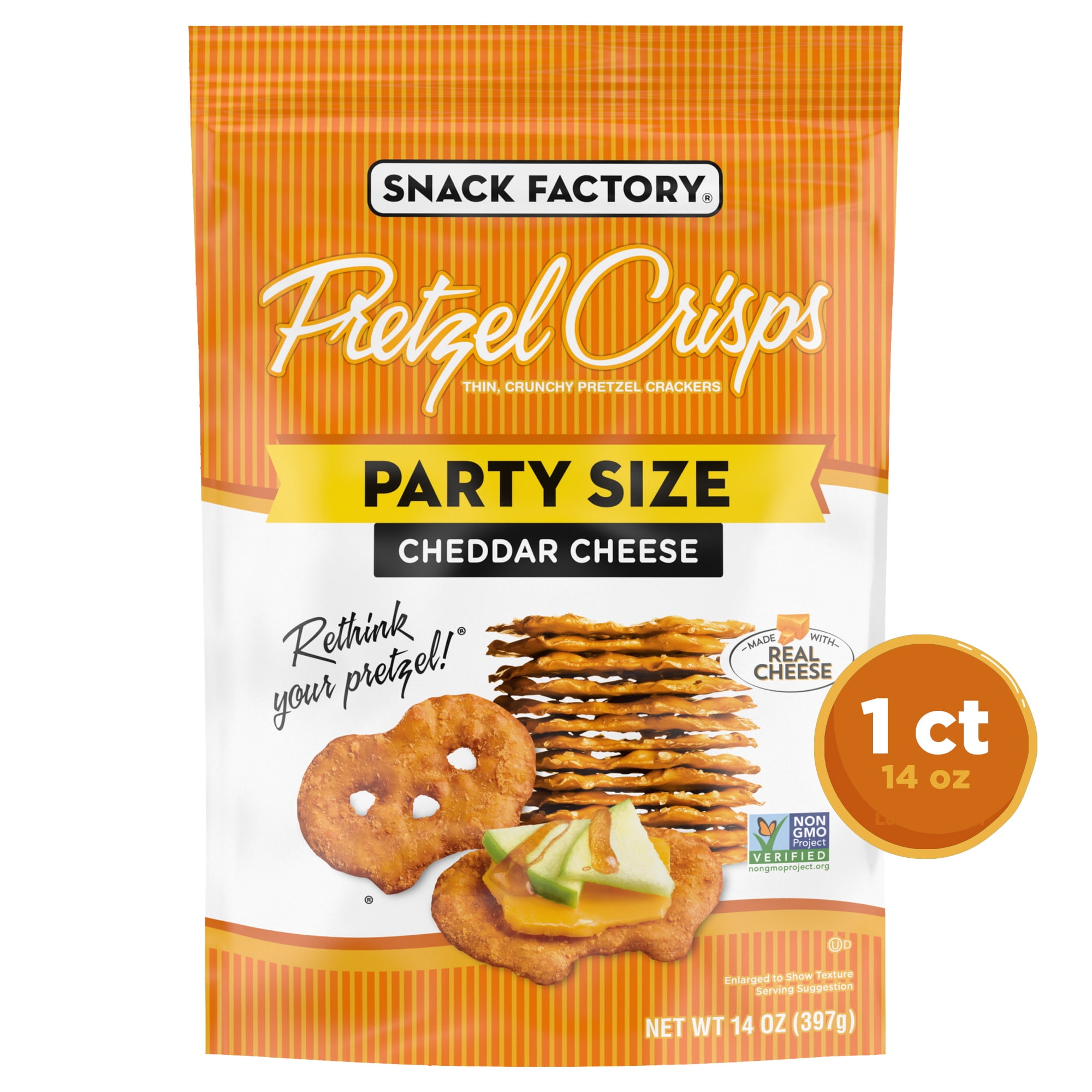 Snack Factory, Groceries Cheddar Cheese Pretzel Crisps in Food Bags ...