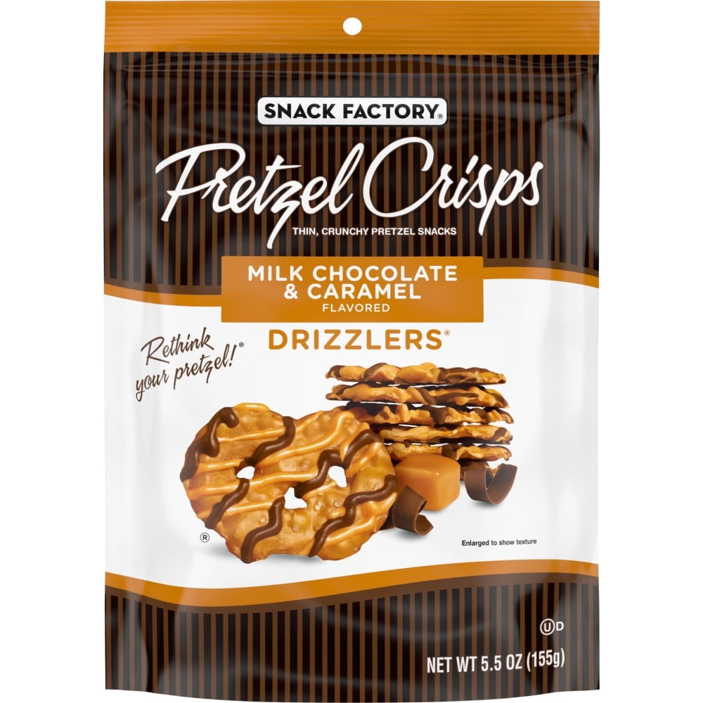 Snack Factory Pretzel Crisps Drizzlers Milk Chocolate & Caramel ...