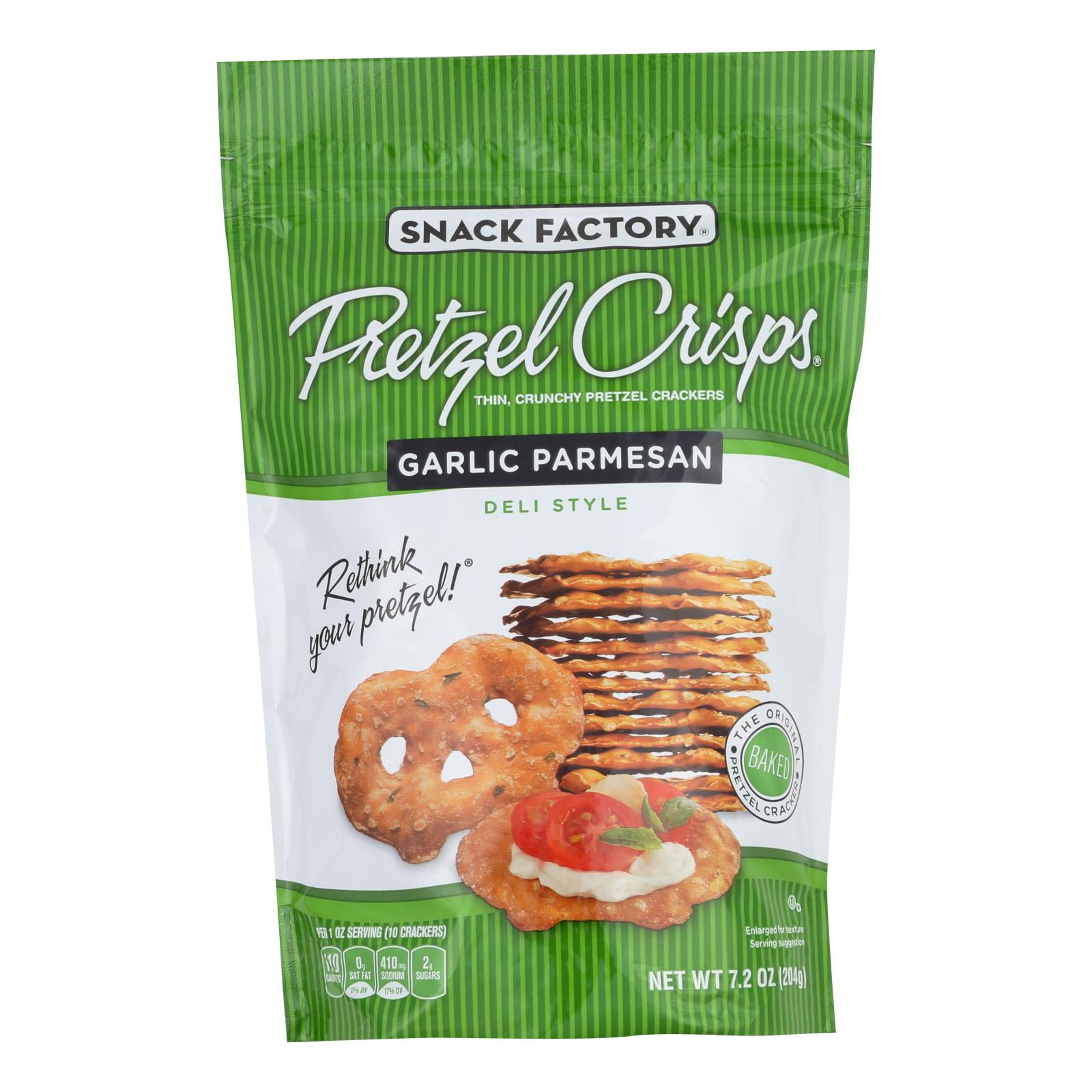 Snack Factory Garlic Parmesan Pretzel Crisps - Case Of 12 - 7.2 Oz ...