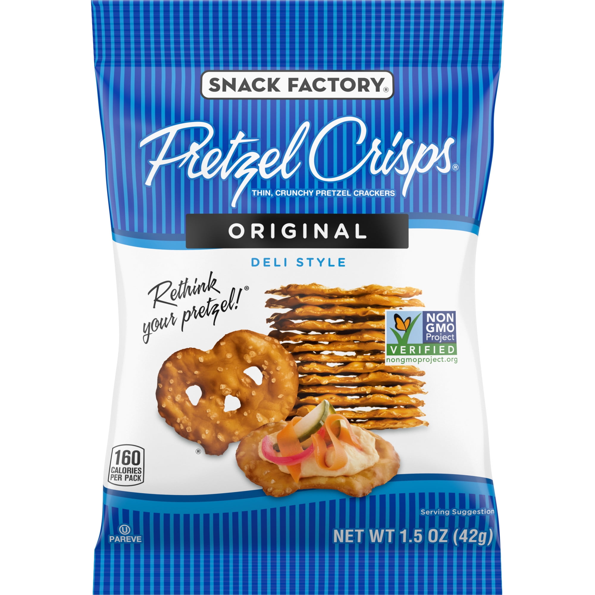 Snack Factory Pretzel Crisps Original Flavor, Snack Pack Individual ...