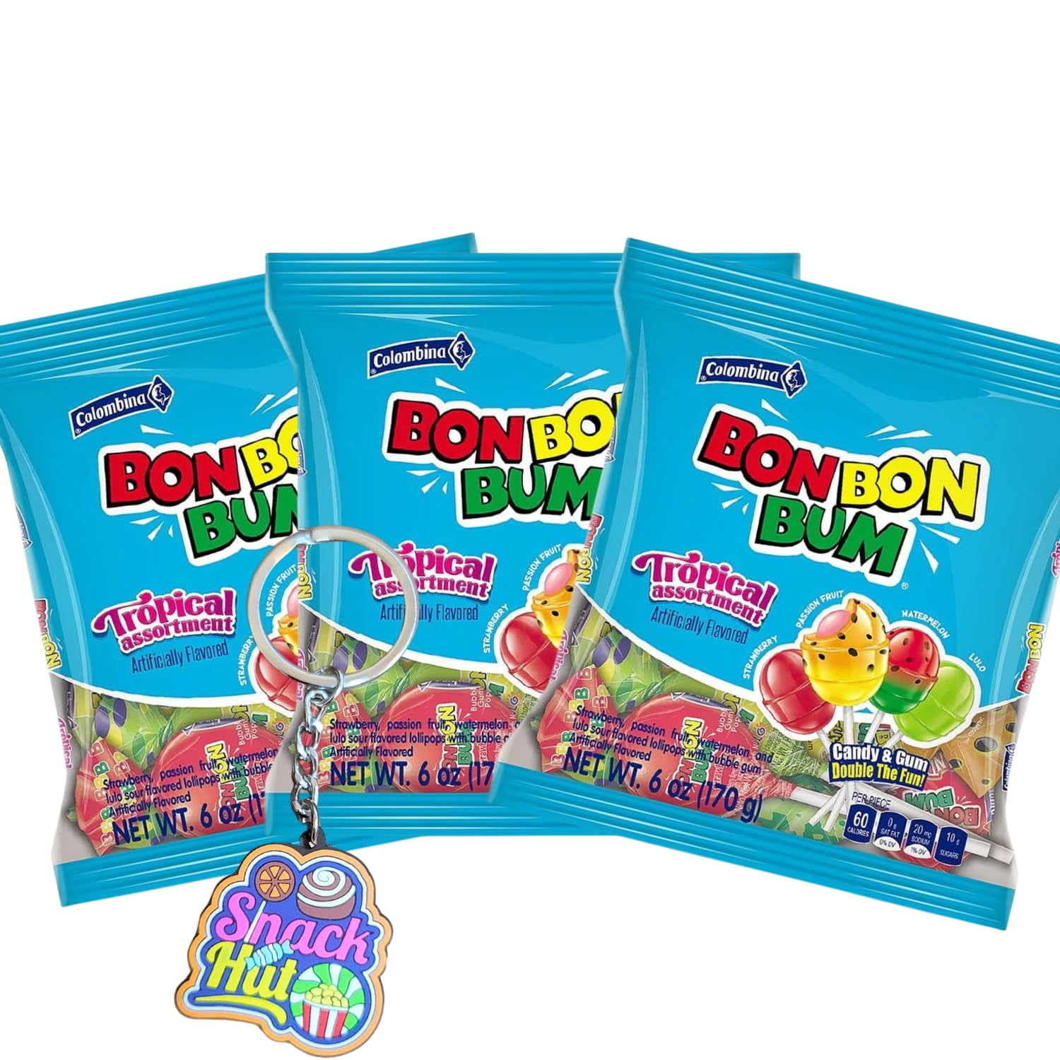 Snack Hut Presents Bon MMF7 Bon Bum Lollipops, Bubble Pops With Bubble ...