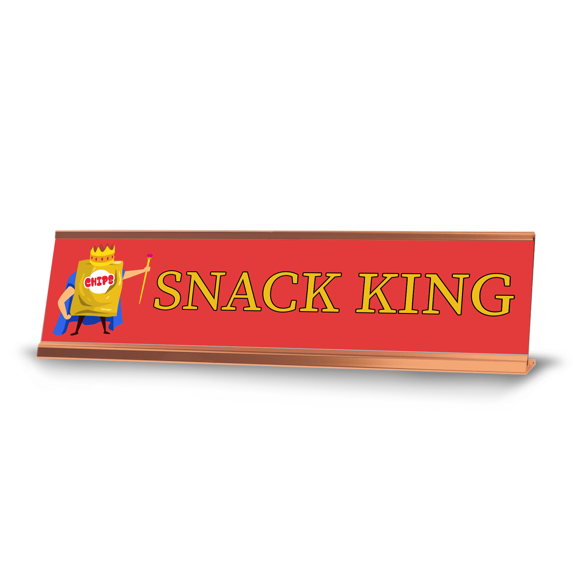 Snack King, Chips Gold Frame, Desk Sign (2x8“) - Walmart.com