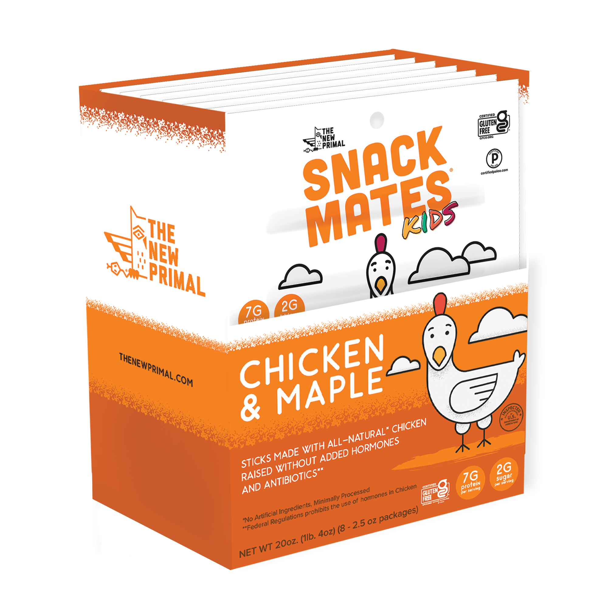 Snack Mates Chicken & Maple Mini Meat Sticks, All-Natural Chicken (8 ...