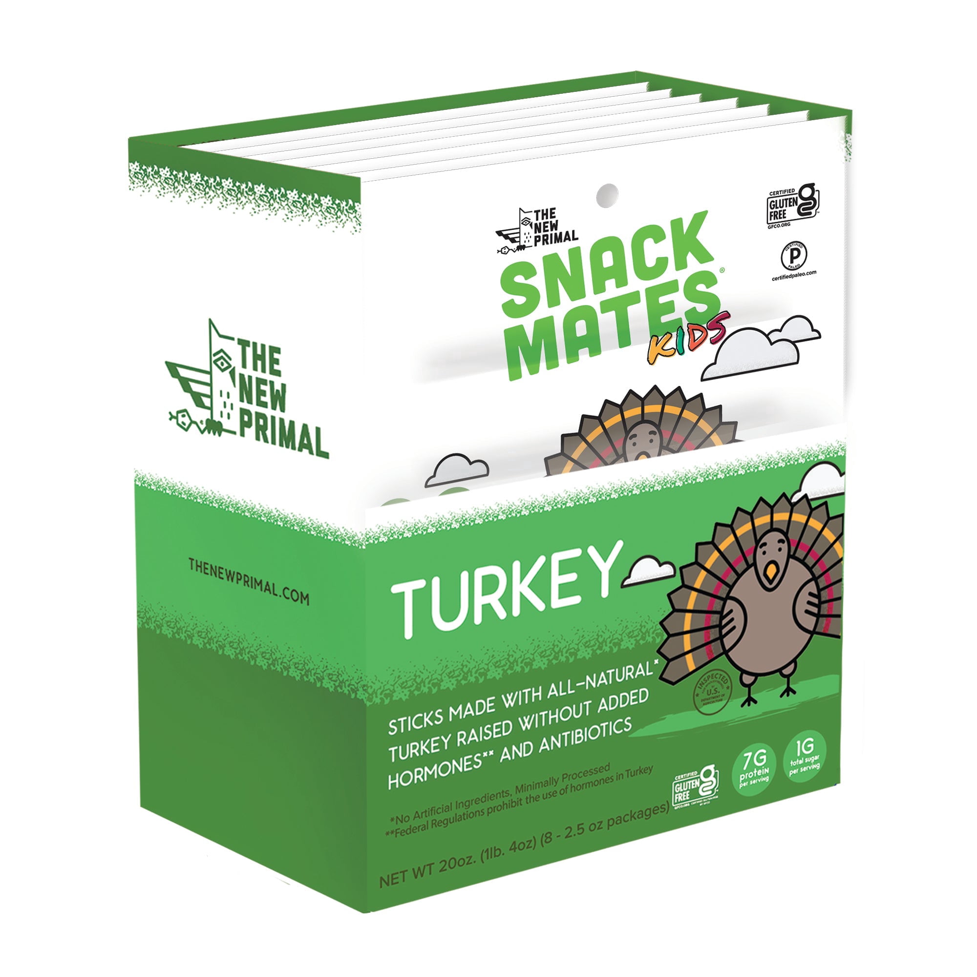 Snack Mates Classic Turkey Mini Meat Sticks, All-Natural Turkey (8 ...