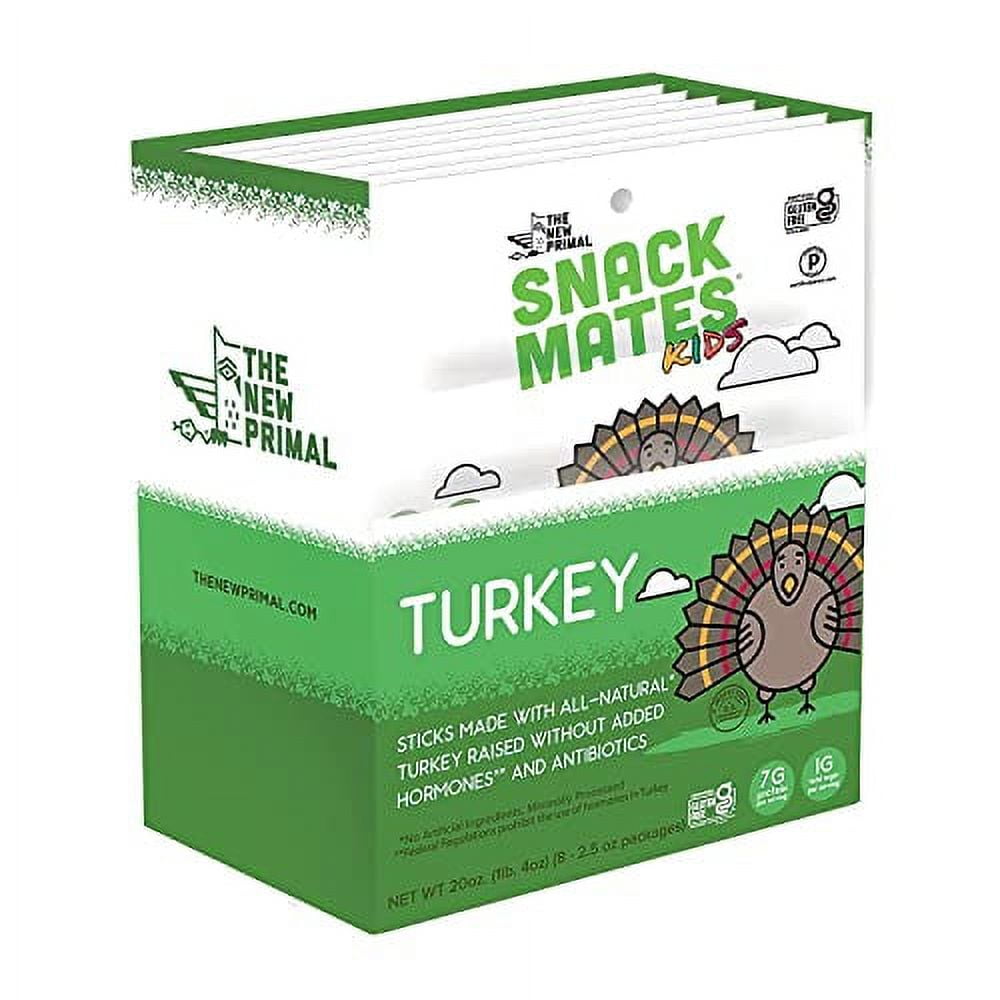Snack Mates by The New Primal, Turkey Stick, All-Natural Turkey, High ...