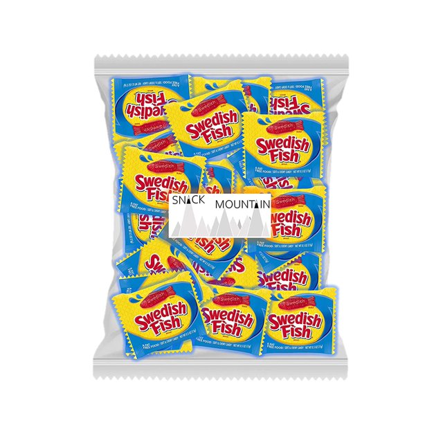Snack Mountain Swedish Fish Candy, Bulk Pack of 45 Treat Size Bags, .5 ...