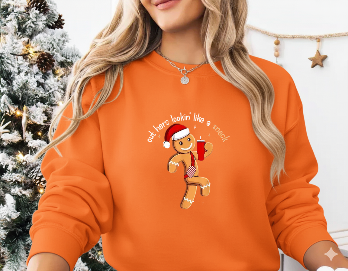 Snack Out Here Looking Like A Snack Funny Holiday Gingerbread ...