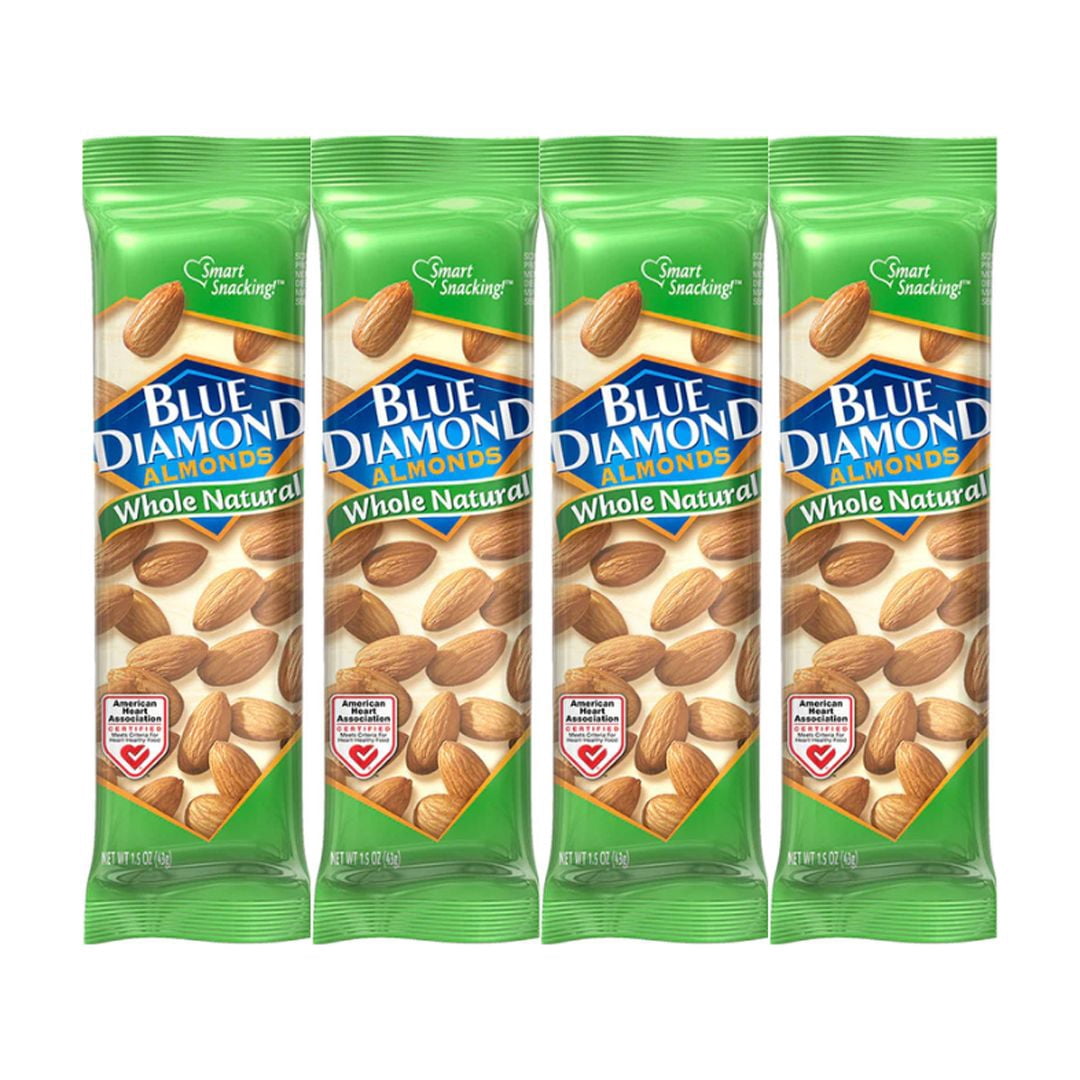 Snack Pack Blue Diamond Almonds Whole Natural, 1.5 oz, 4-Pack – Healthy ...