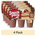 (4 pack) Snack Pack Chocolate Flavored Pudding, 6 Count Pudding Cups - Walmart.com