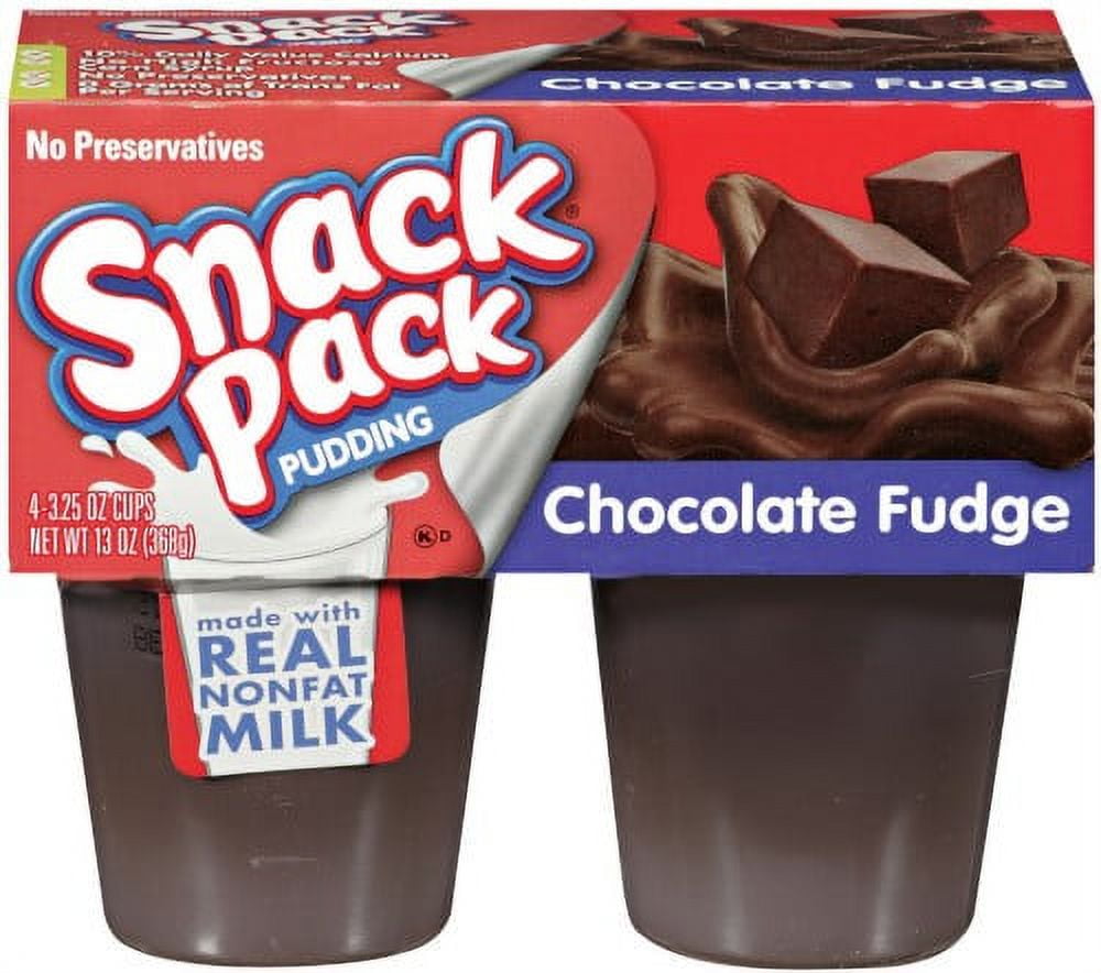 Snack Pack Chocolate Fudge Pudding Cups (Pack of 3) - Walmart.com