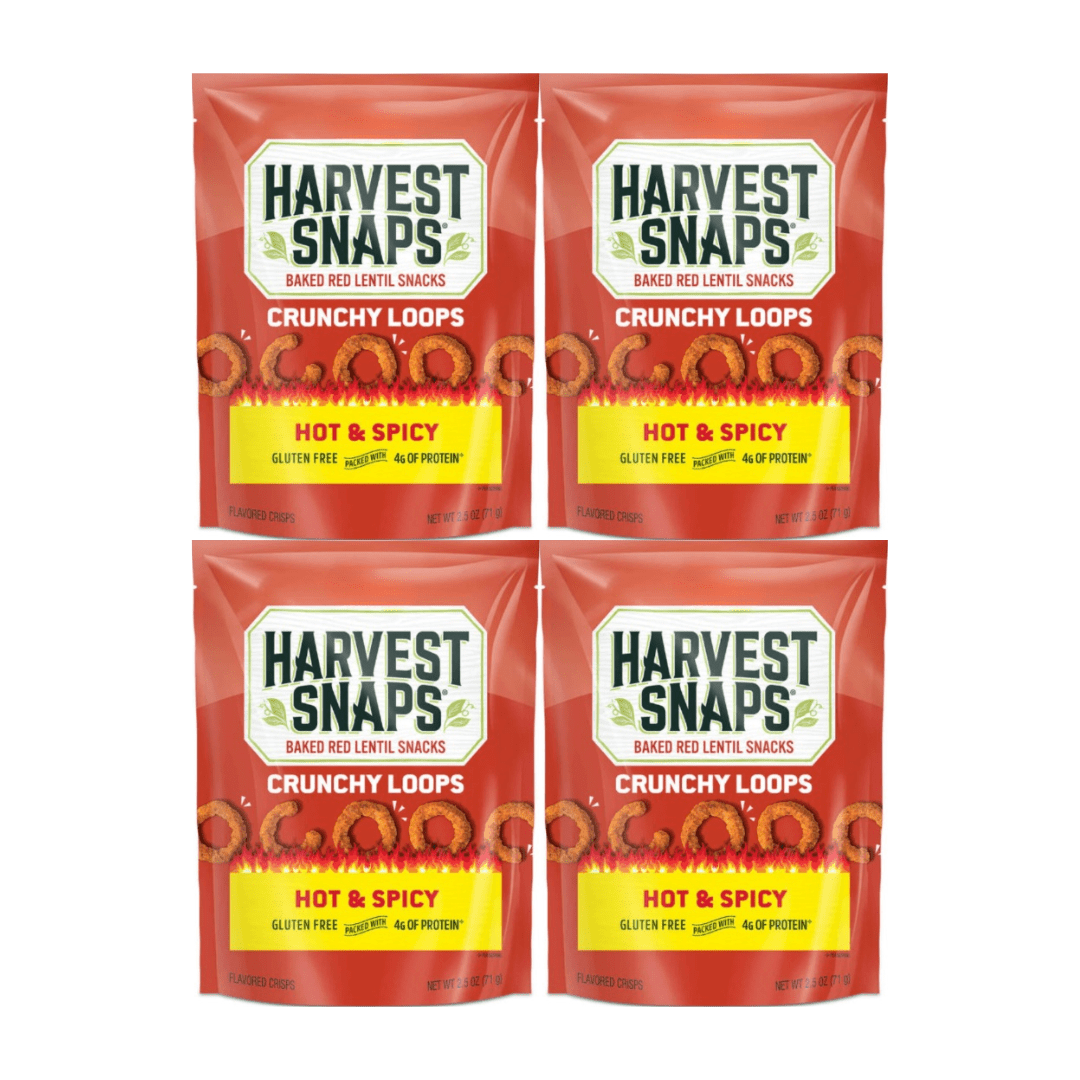 Snack Pack Crunchy Loops Harvest Snaps Veggie Chips Hot & Spicy 4 Pack ...