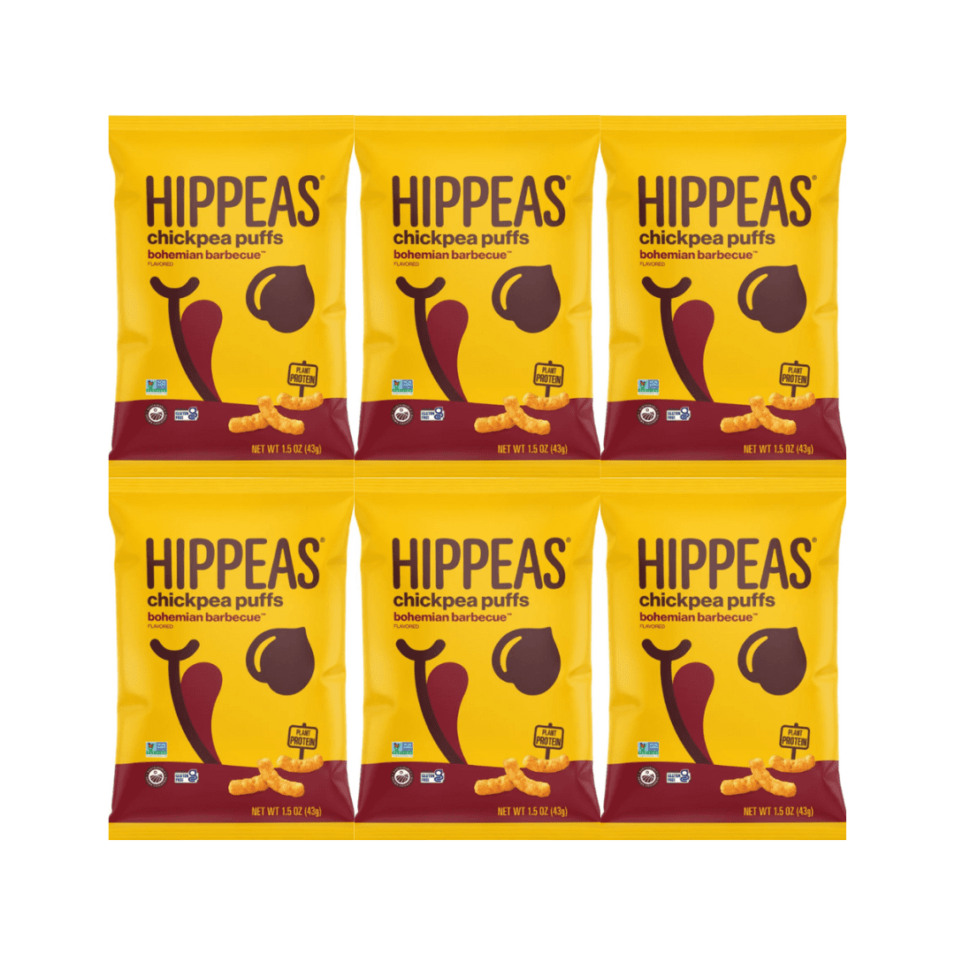Snack Pack Hippeas Chickpea Puffs Bohemian BBQ 6 Pack – Crunchy Plant ...