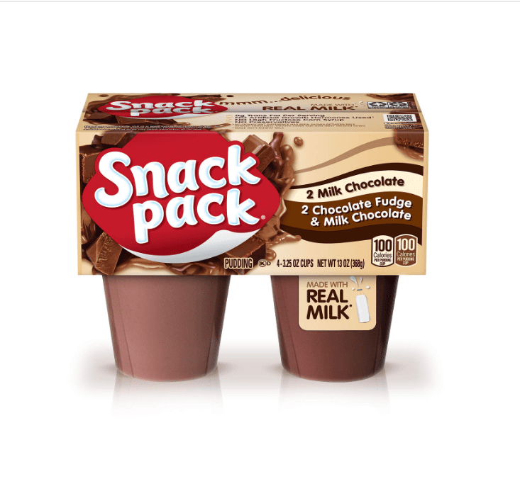 Snack Pack Milk Chocolate and Chocolate Fudge & Milk Chocolate Pudding ...