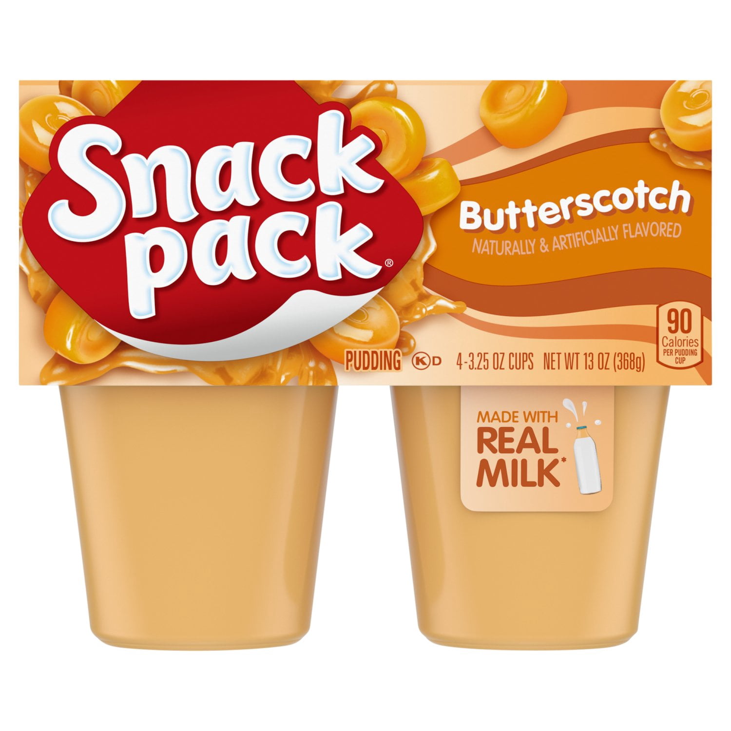 Snack Pack Pudding Butterscotch 4 ct 13 oz - Walmart.com